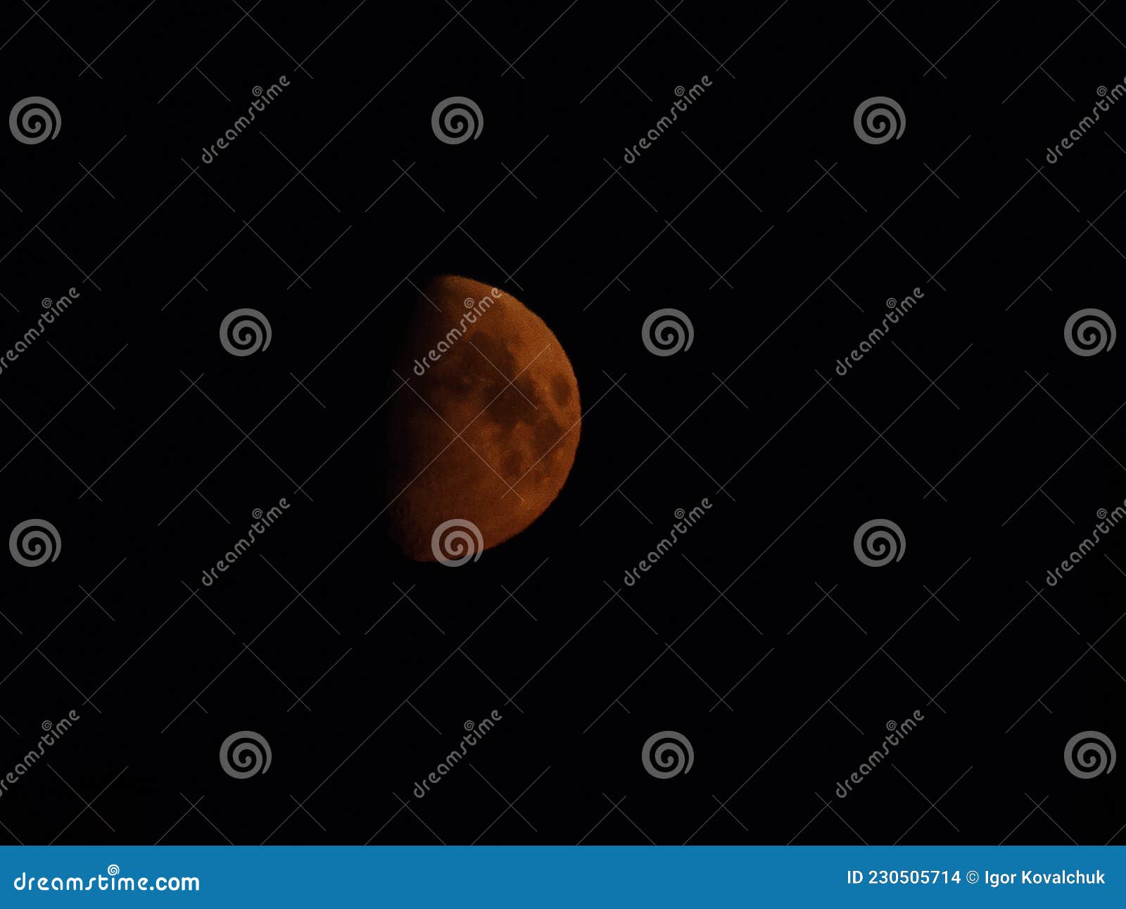 Half of red moon stock photo. Image of nature, lunar - 230505714