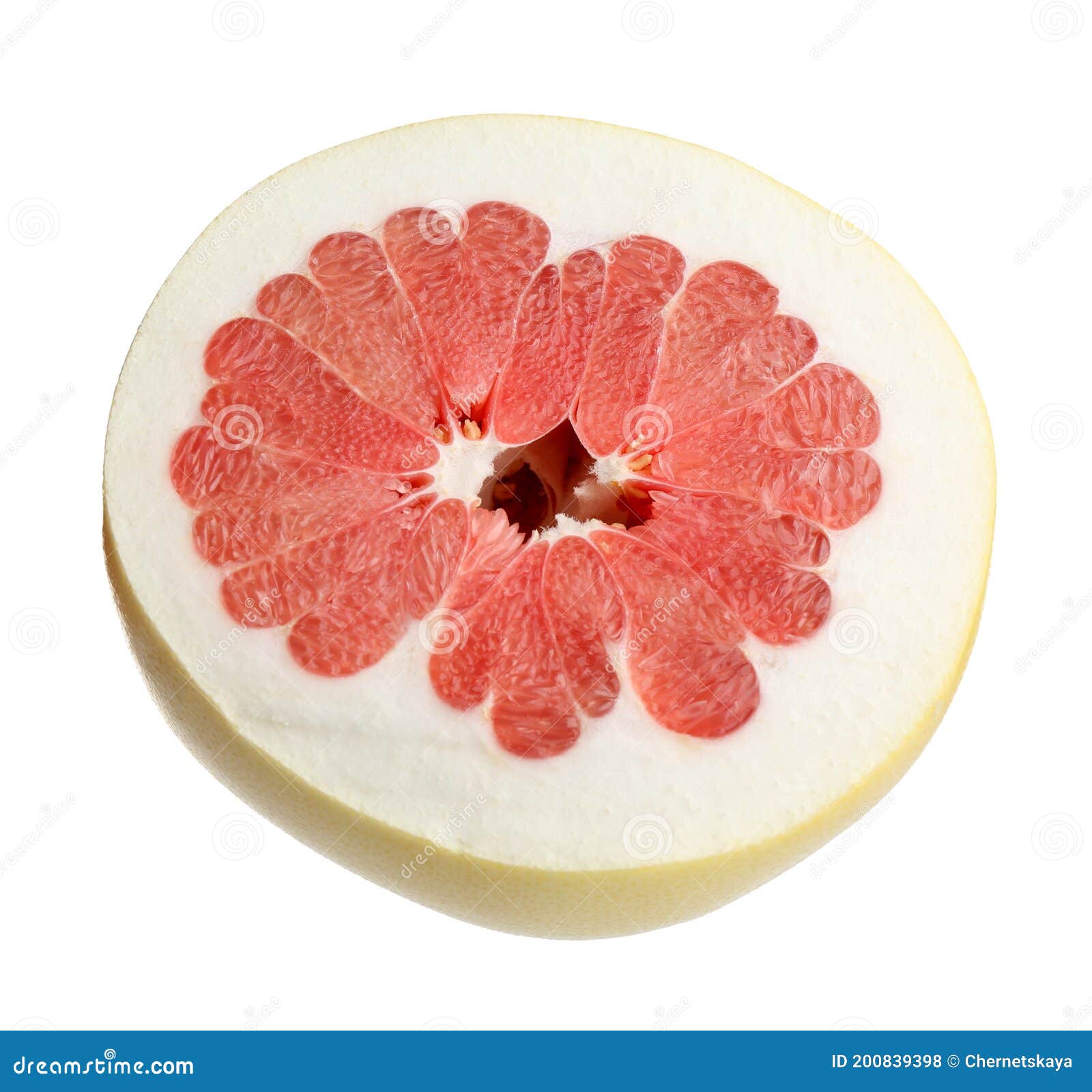 Half of Red Pomelo Isolated on White Stock Photo - Image of exotic ...