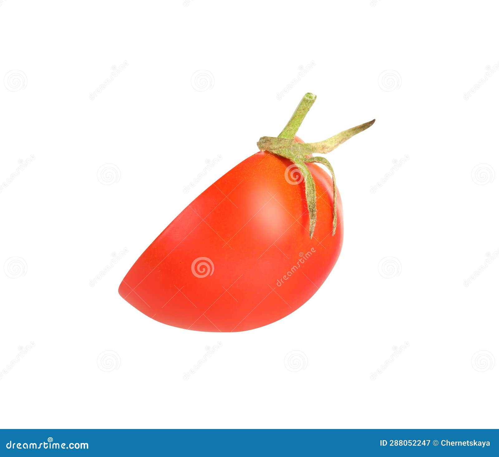 Half of Ripe Cherry Tomato Isolated on White Stock Image - Image of ...
