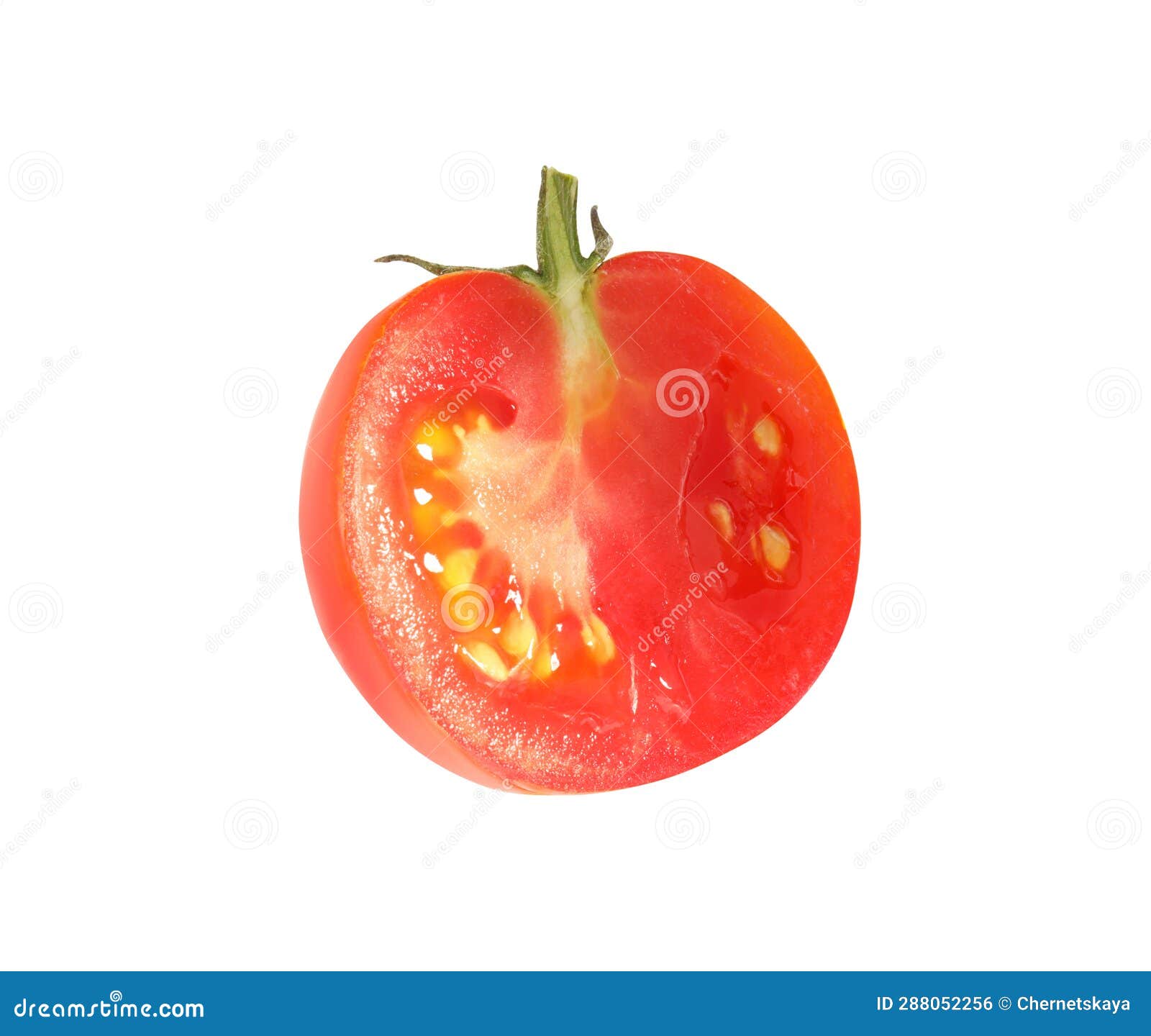 Half of Ripe Cherry Tomato Isolated on White Stock Photo - Image of ...