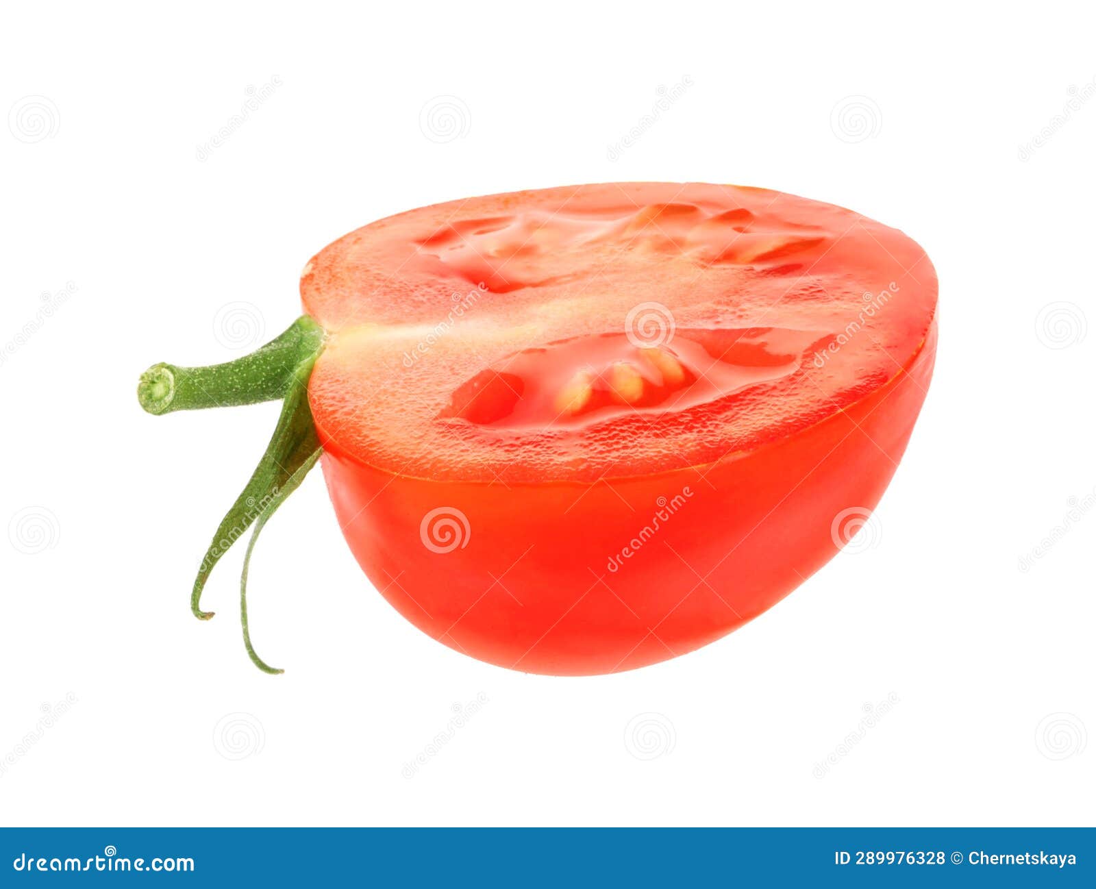 Half of Ripe Cherry Tomato Isolated on White Stock Photo - Image of ...