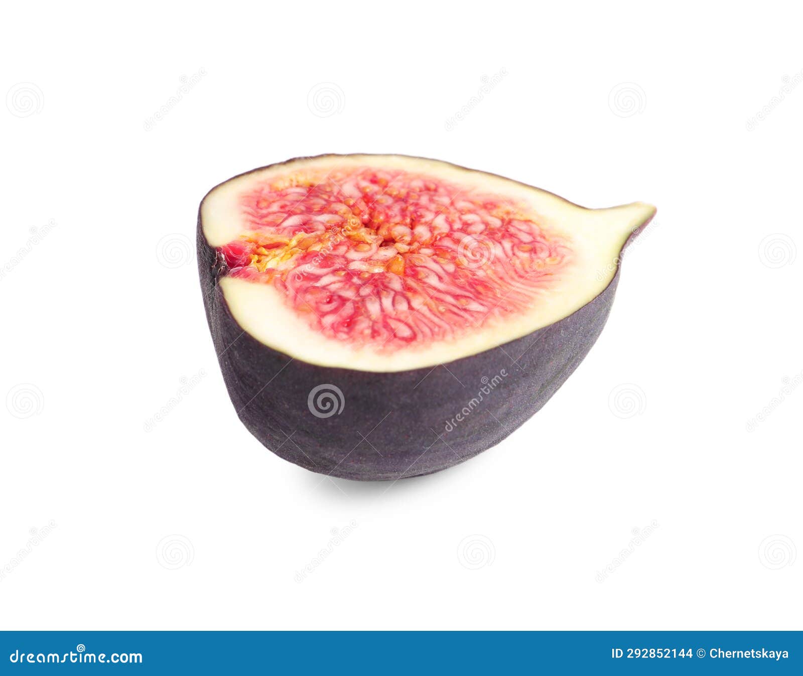 Half of Ripe Fresh Fig Isolated on White Stock Photo - Image of summer ...