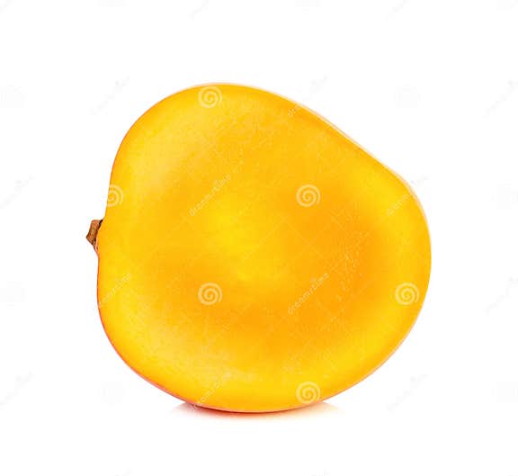 Half of Ripe Mango Isolated Stock Photo - Image of fresh, yellow: 73710988