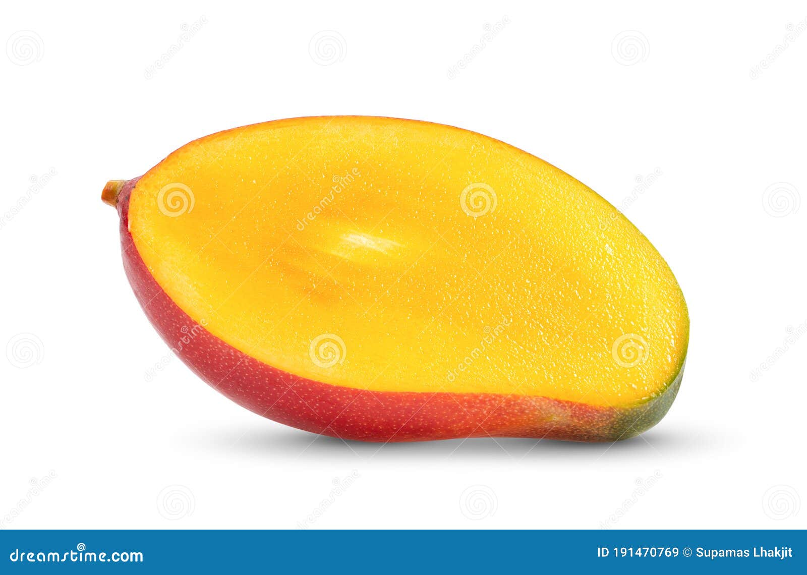 Half Ripe Mango on White Background Stock Image - Image of sliced ...