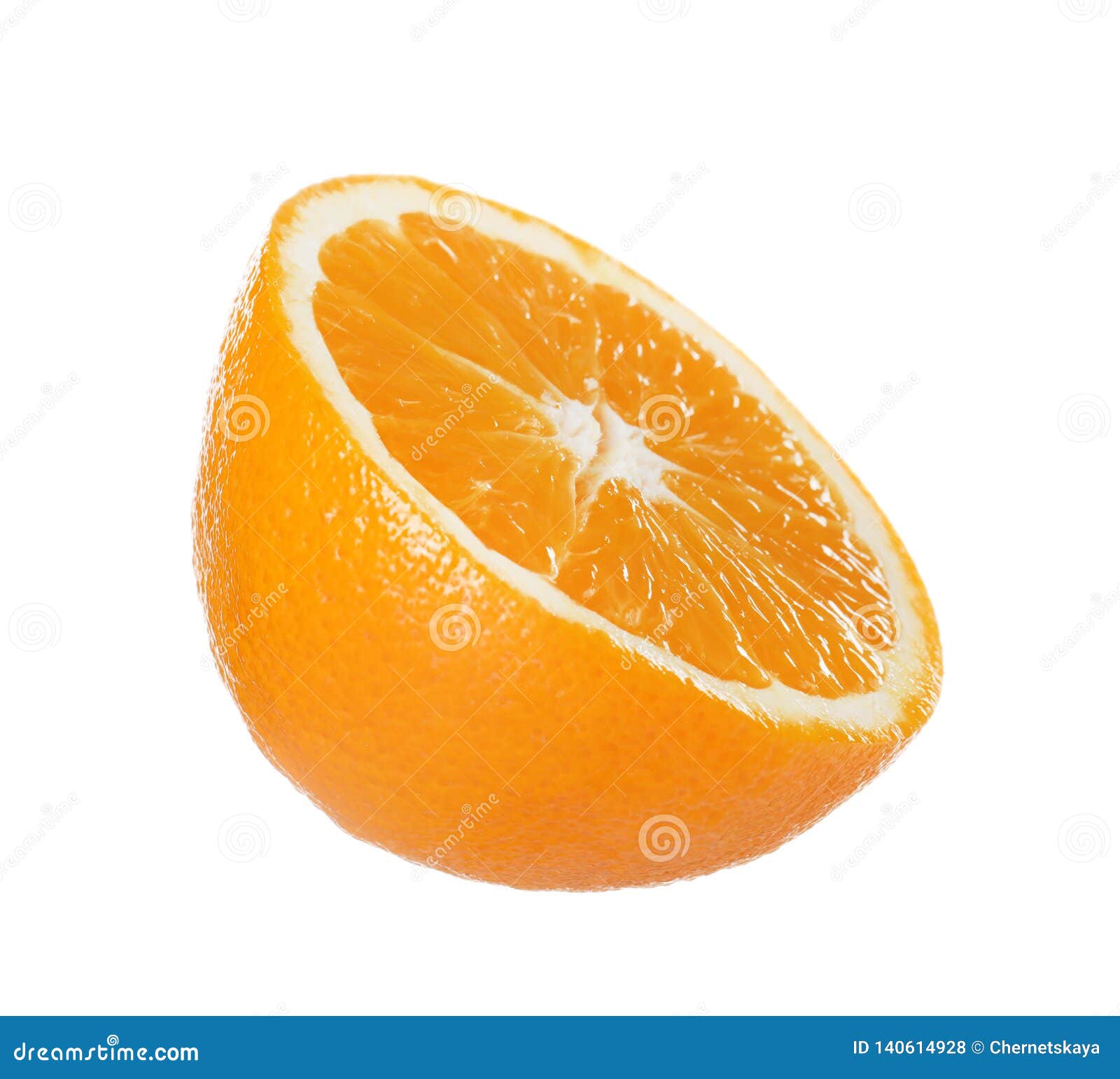 Half of Ripe Orange Isolated Stock Photo - Image of juicy, health ...