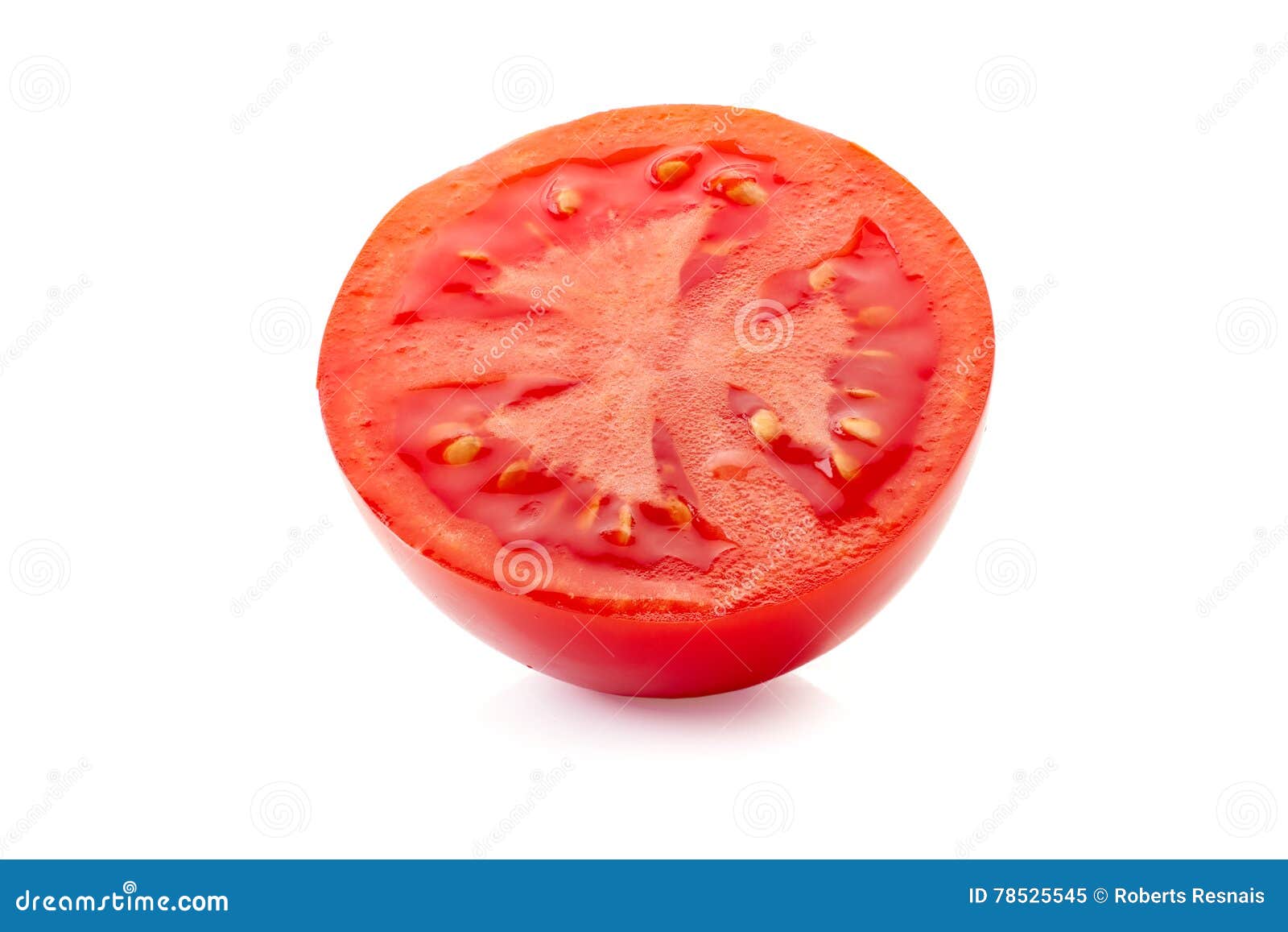Half of Ripe Tomatoe on White Stock Image - Image of round, fresh: 78525545