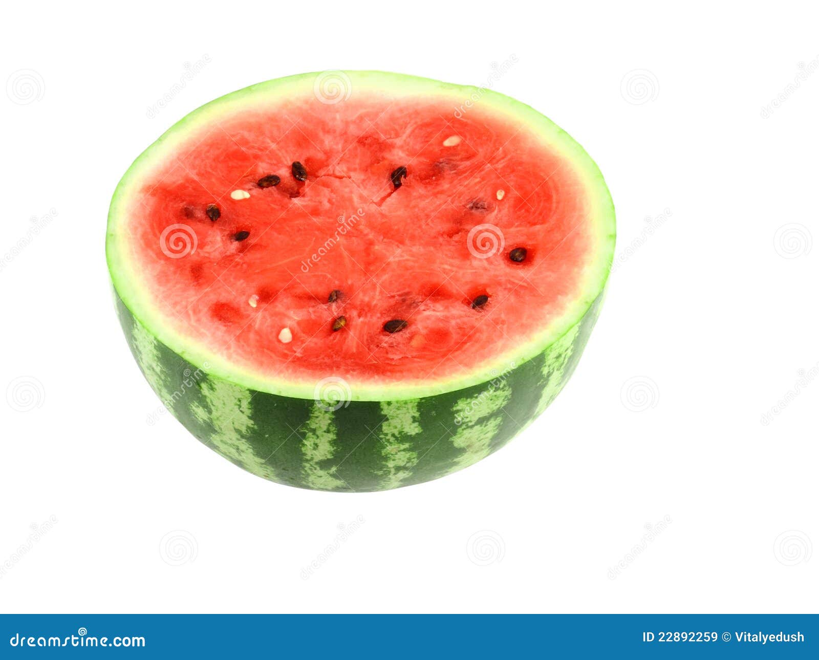 Half of Ripe Watermelon. Isolated Stock Image - Image of close ...