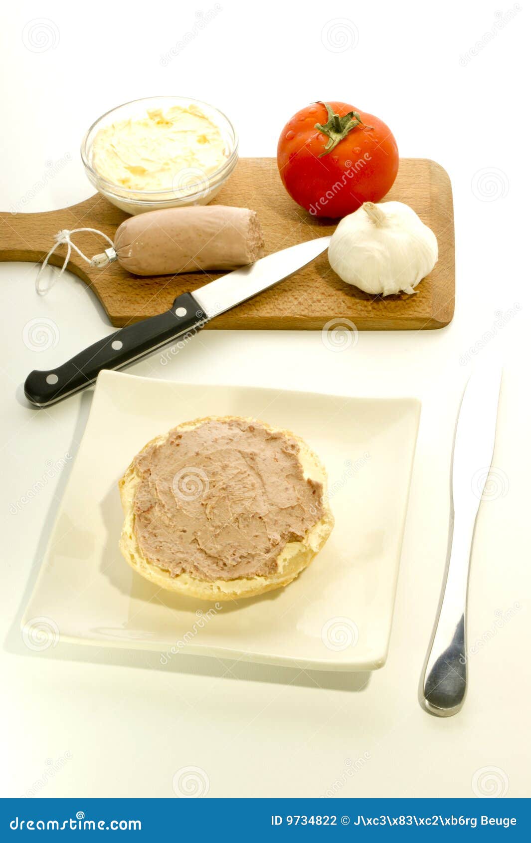 Half roll for breakfast stock photo. Image of rolls, buns - 9734822