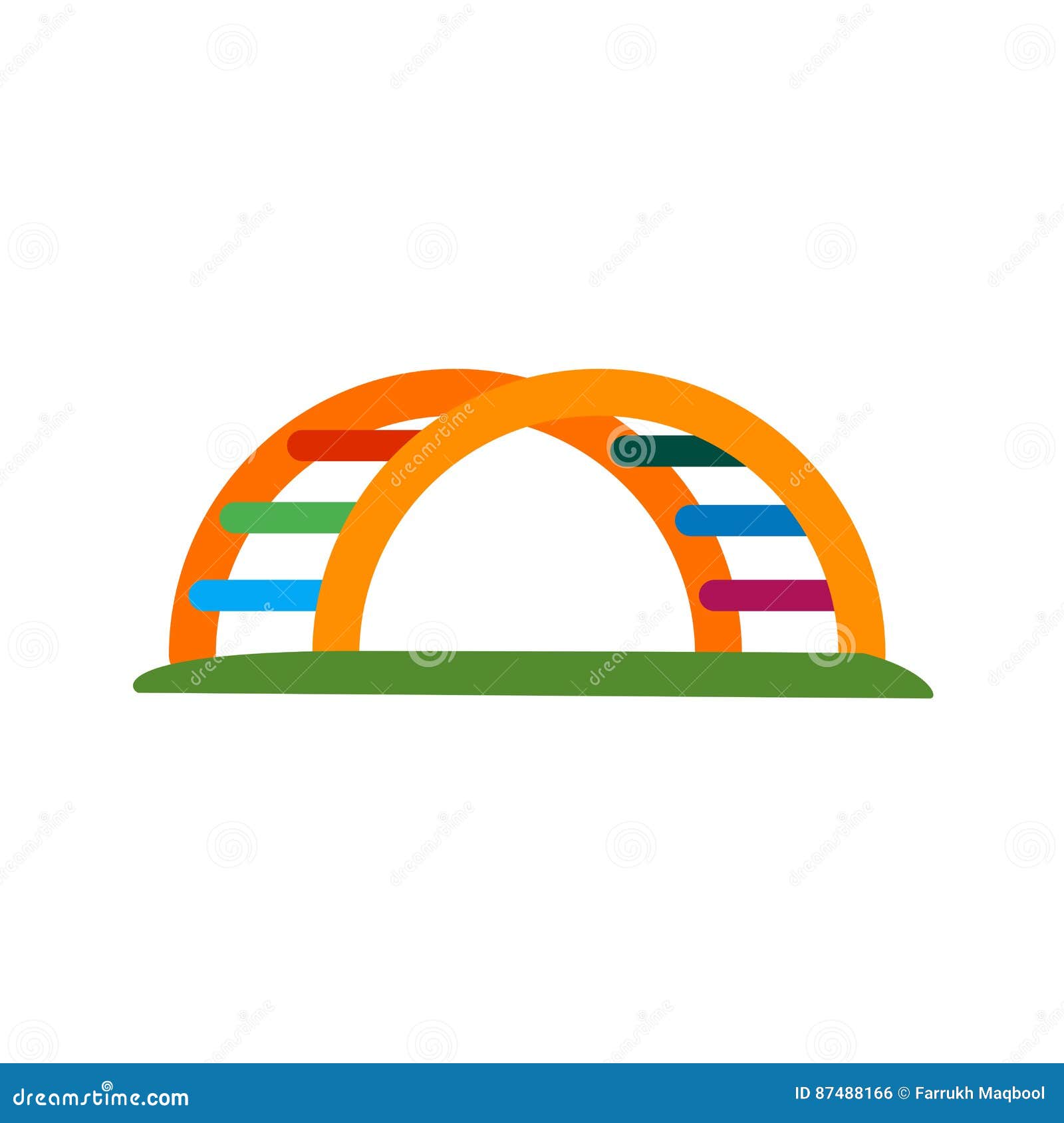 Half Round Monkey Bar stock vector. Illustration of vector - 87488166