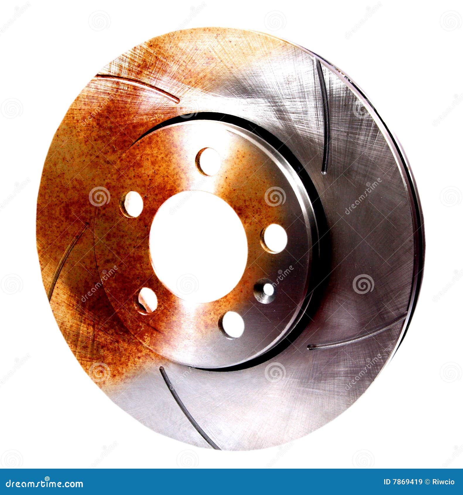 Half Rusted Sport Brake Disc Stock Image - Image of spare, chrome: 7869419