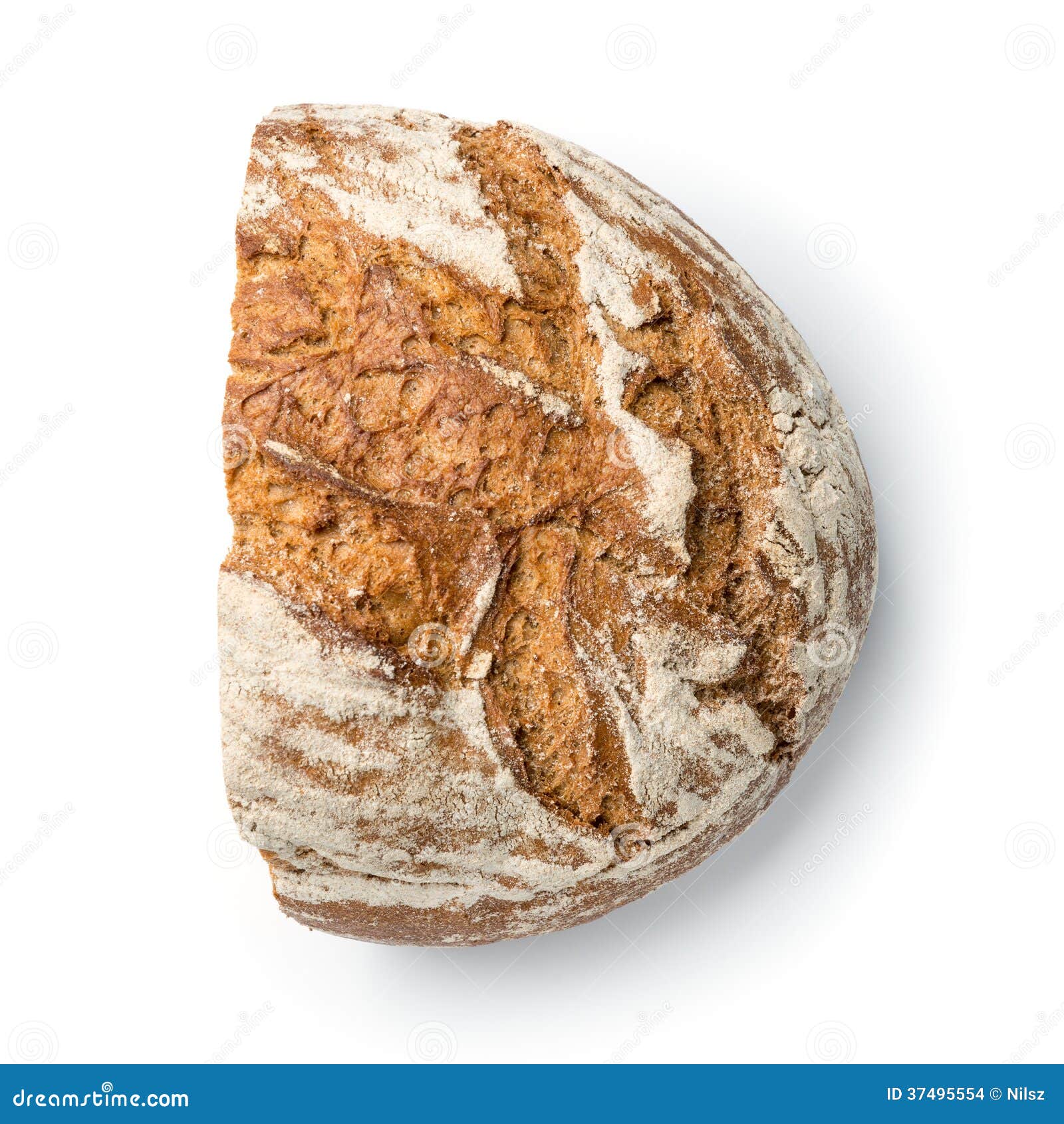 Half rustic bread loaf stock photo. Image of rustic, grain - 37495554