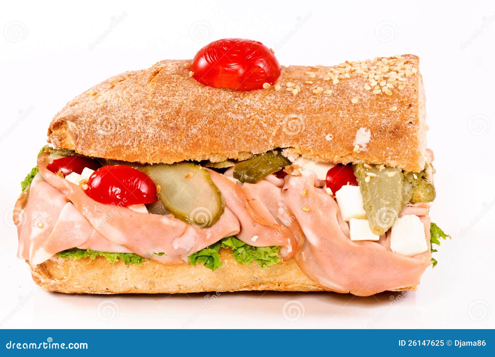 Half of sandwich stock image. Image of closeup, junkfood - 26147625