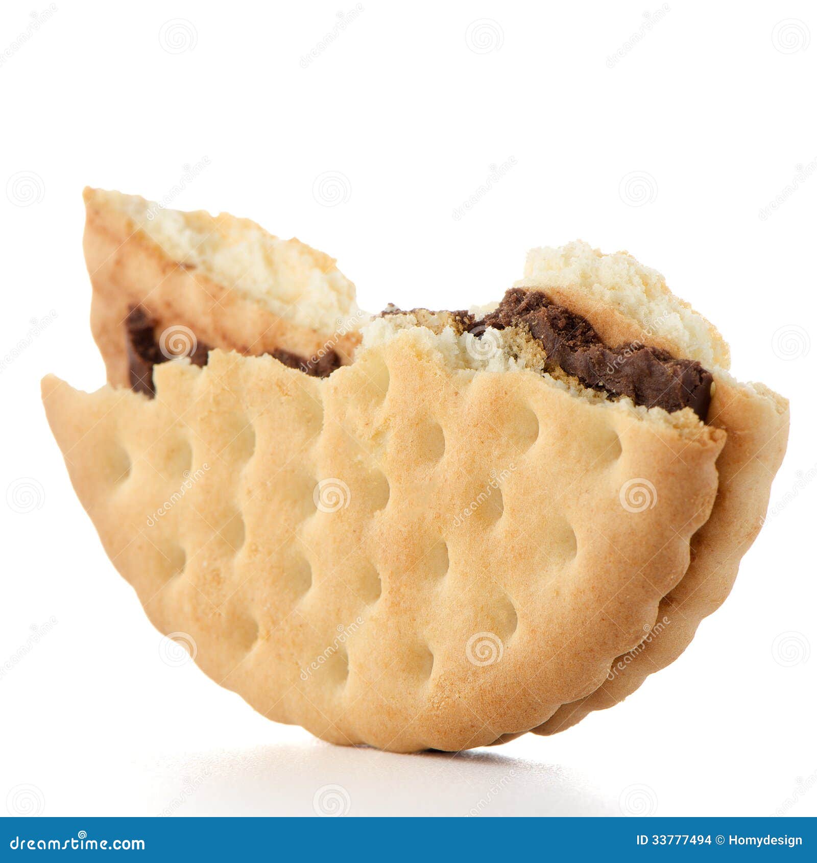 Half sandwich biscuit stock photo. Image of rounded, food - 33777494