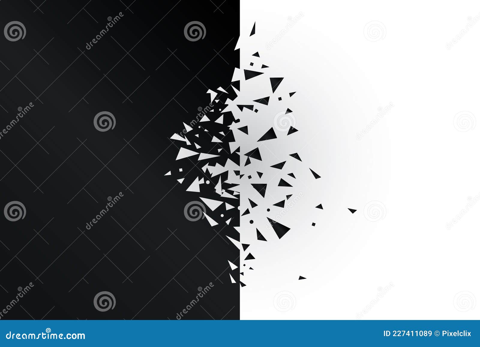 Half Screen Broken Splatter Effect. Stock Vector - Illustration of ...