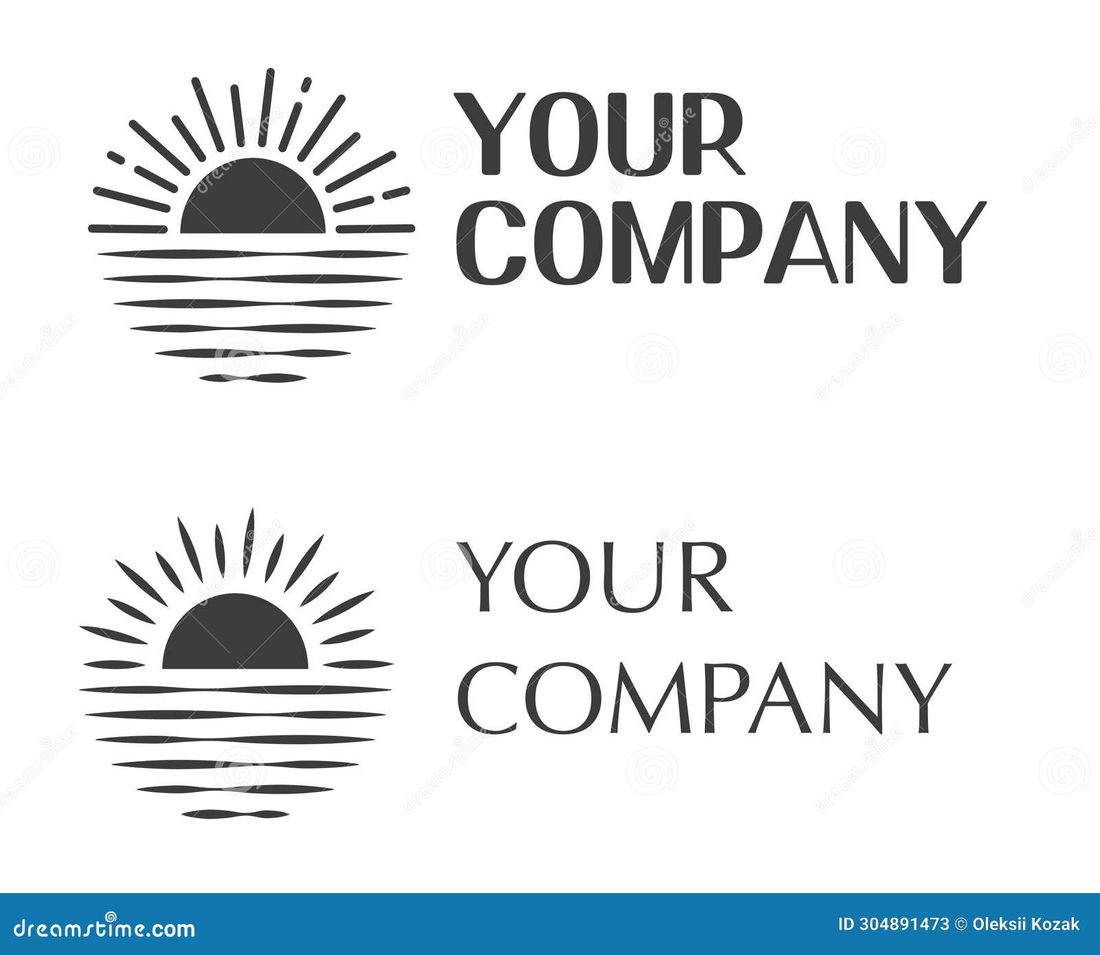 Half of the Setting Sun. a Logo for Your Company Stock Illustration ...