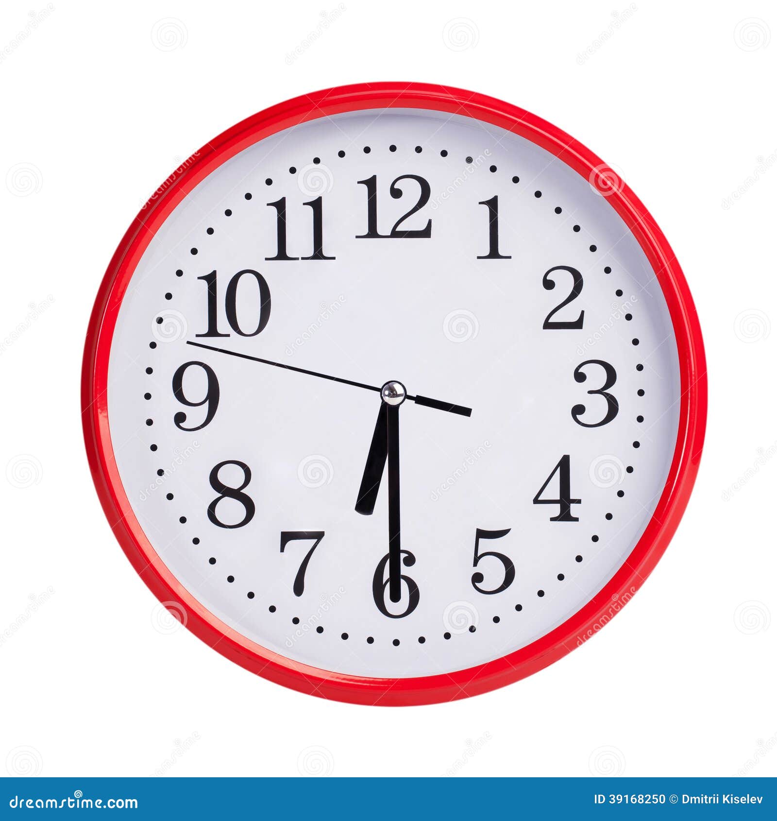 Half of the Seventh on a Round Clock Face Stock Photo - Image of clock ...