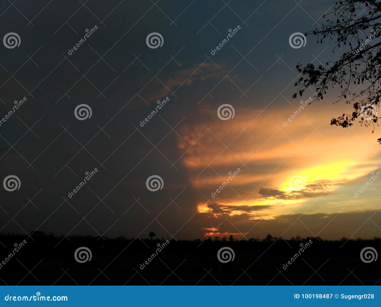 Half sky in the morning stock image. Image of cool, morning - 100198487