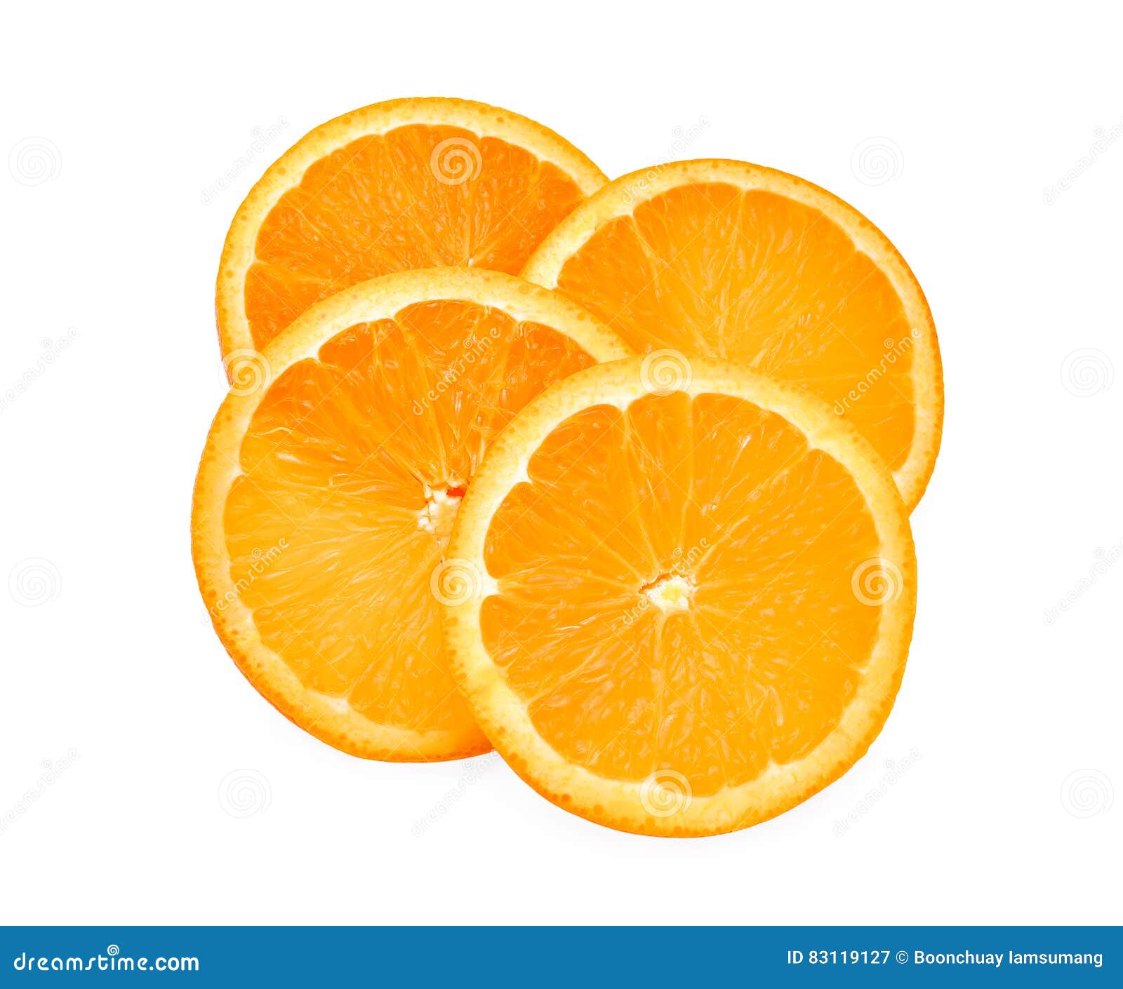 Half Slice Fresh Orange Isolated on White Background Stock Image ...