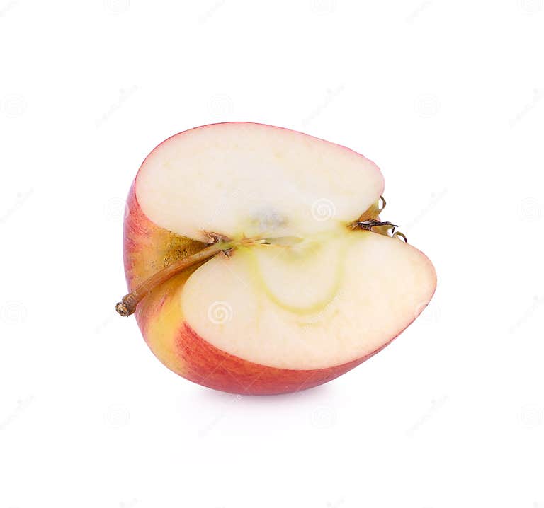 Half Slice Red Apple(sonya) Isolate on White Stock Image - Image of ...