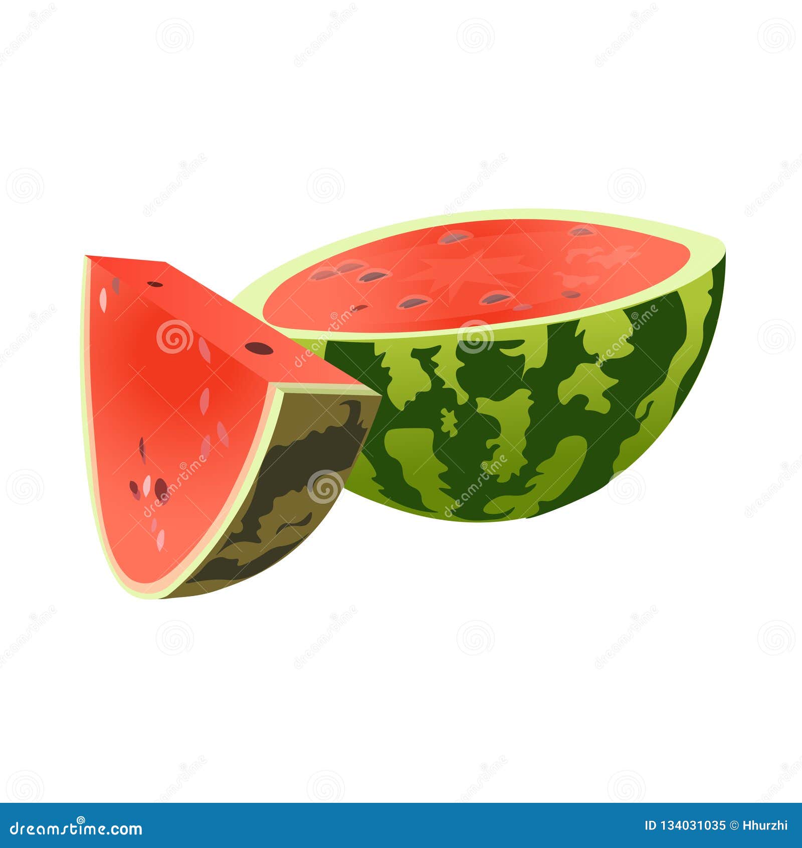 Slice Of Watermelon Pixel Art. 8 Bit Red Melon Vector Illustration ...