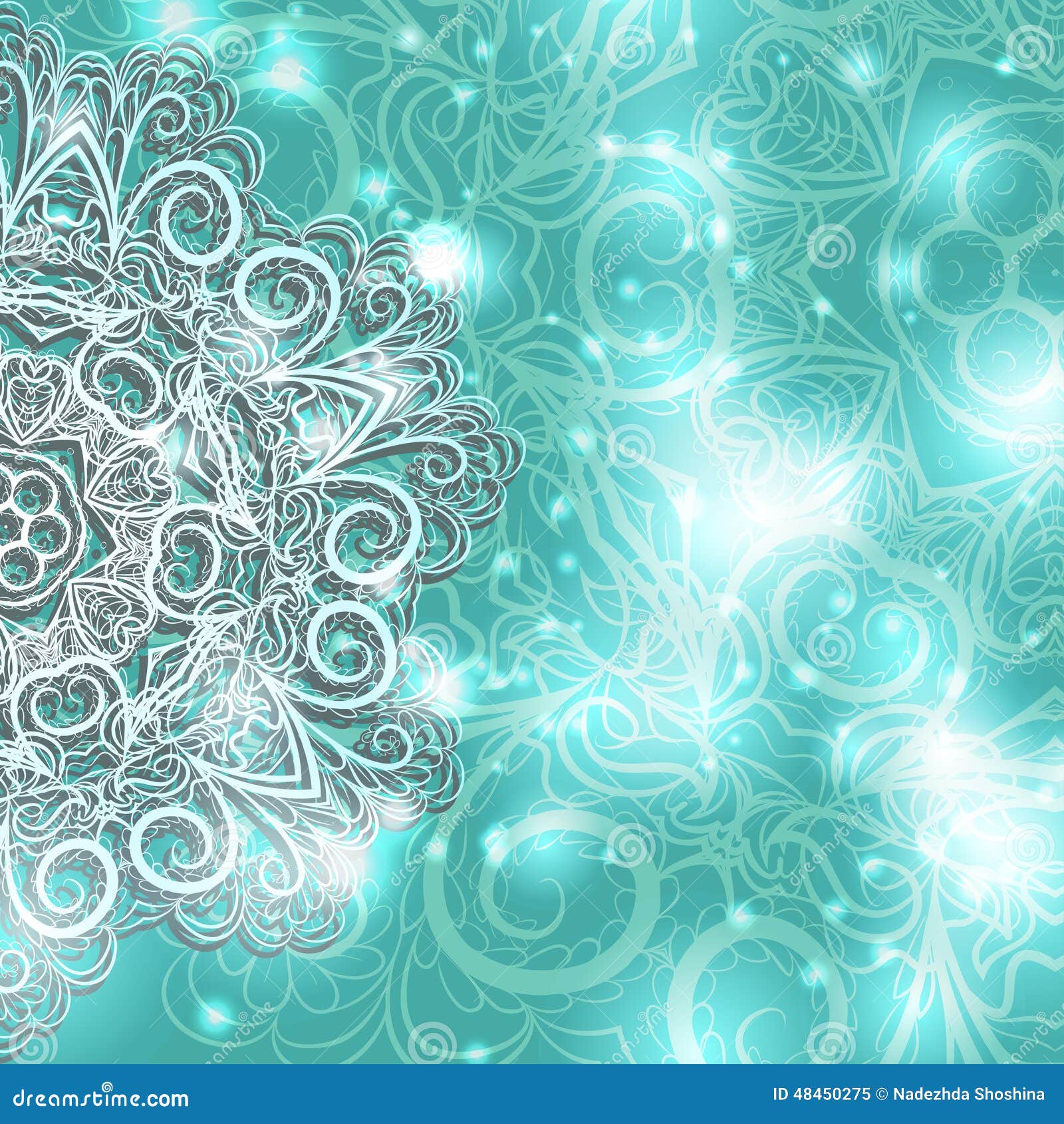 Half of snowflake stock vector. Illustration of circle - 48450275