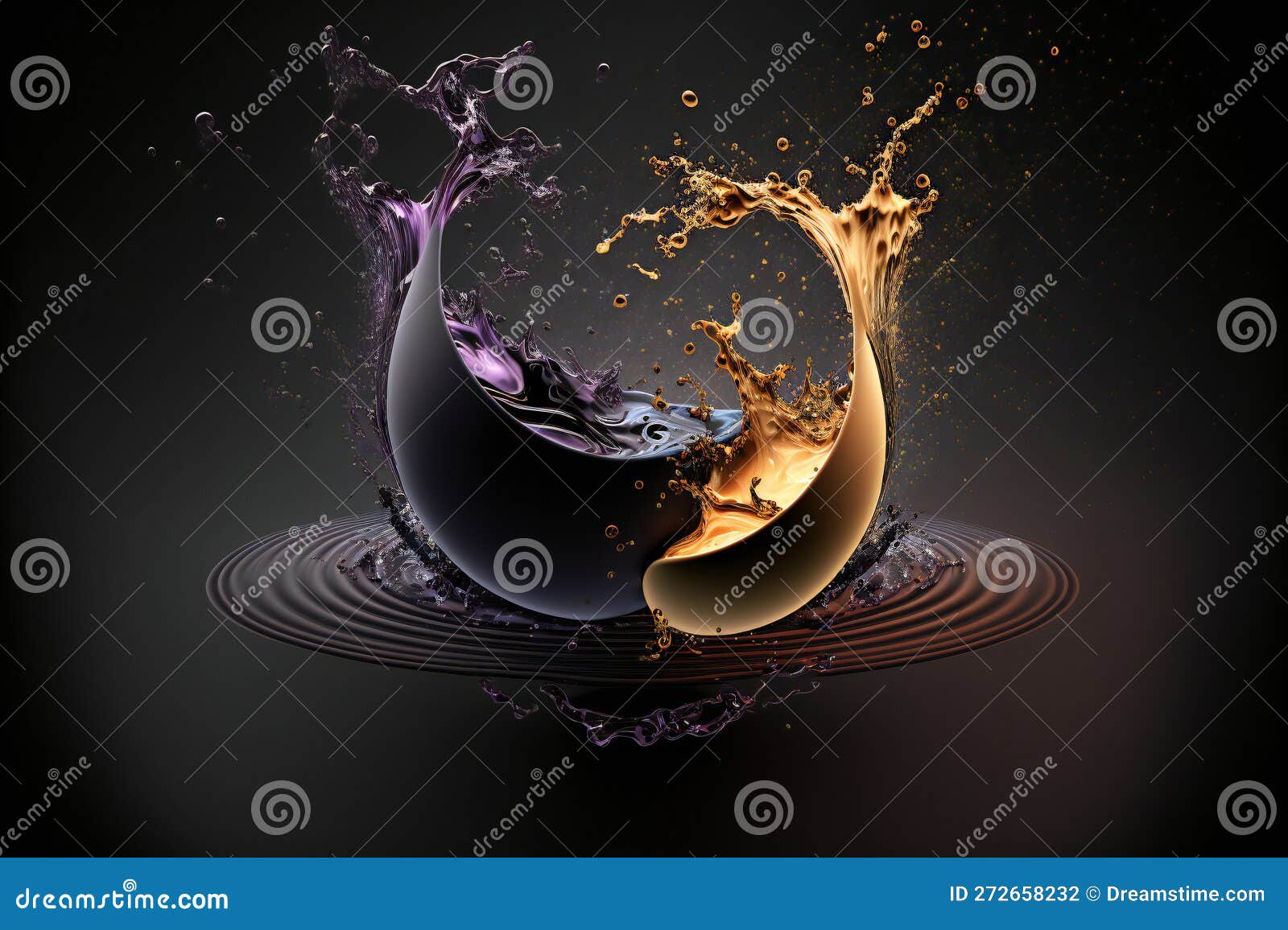 Half Solid and Liquid Dark Matter Color, Abstract, Unique Stock ...