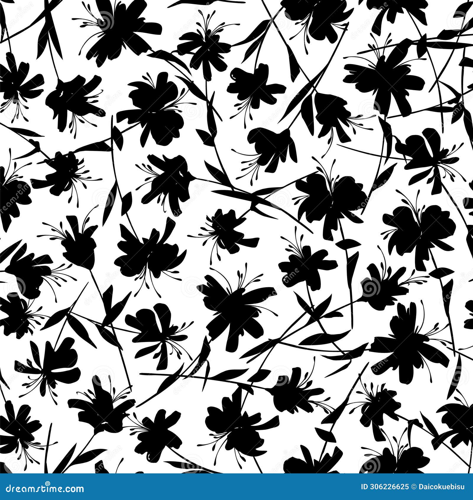 Beautiful and Cute Flower Seamless Pattern, Stock Illustration ...