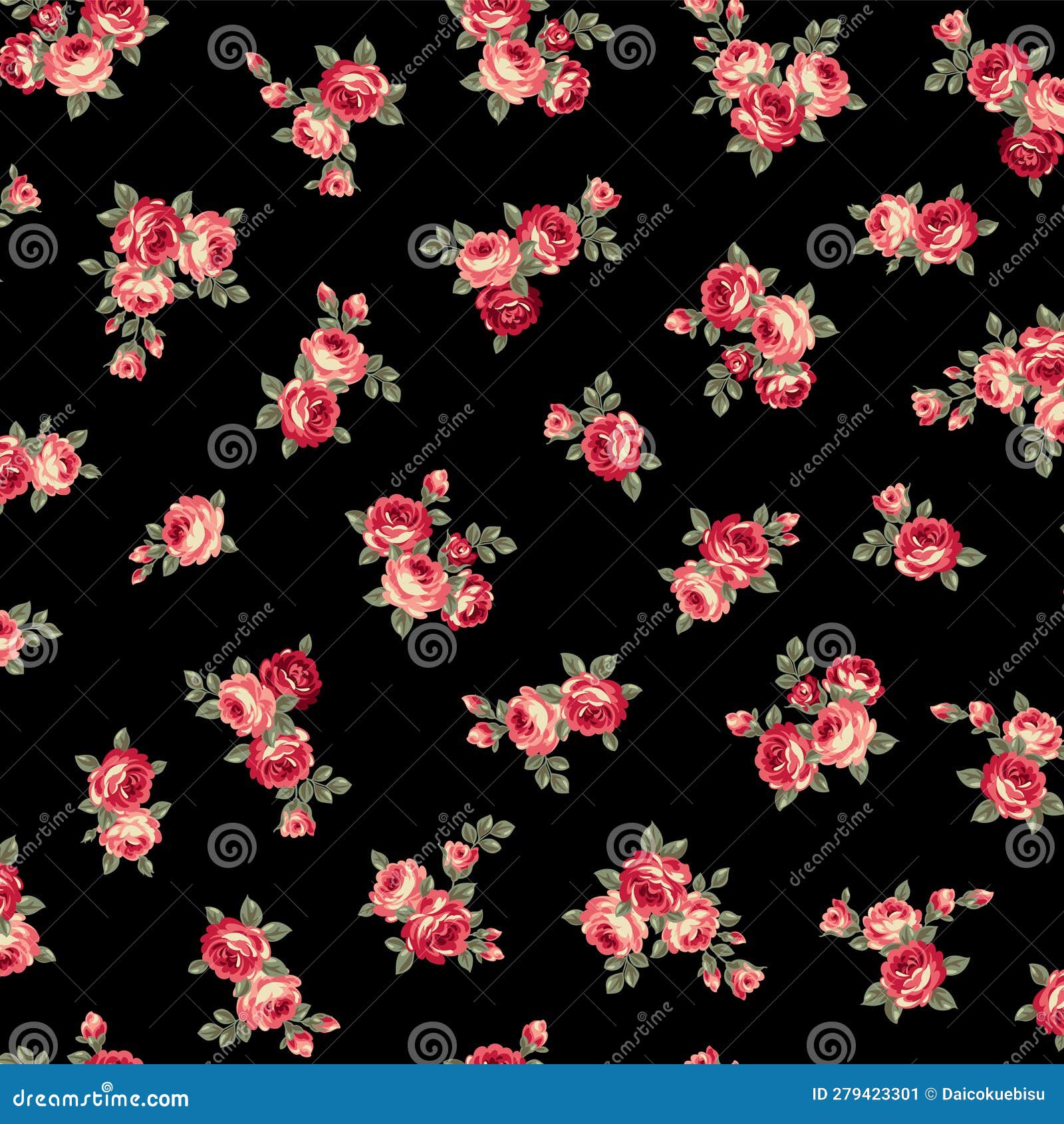 Cute Rose Pattern Perfect for Textile Patterns, Stock Vector ...