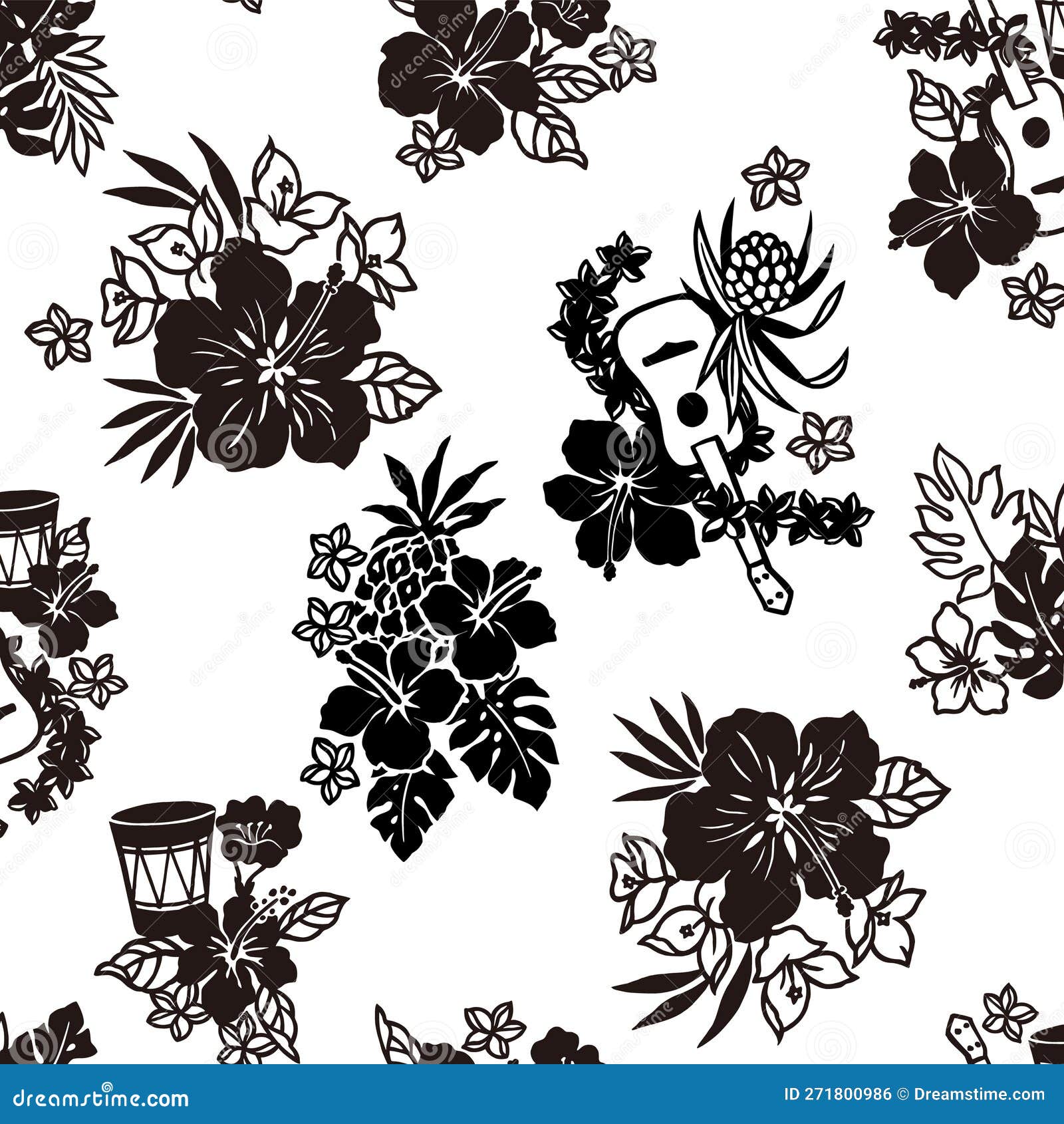 Cute and Simple Aloha Shirt Seamless Pattern, Stock Vector ...