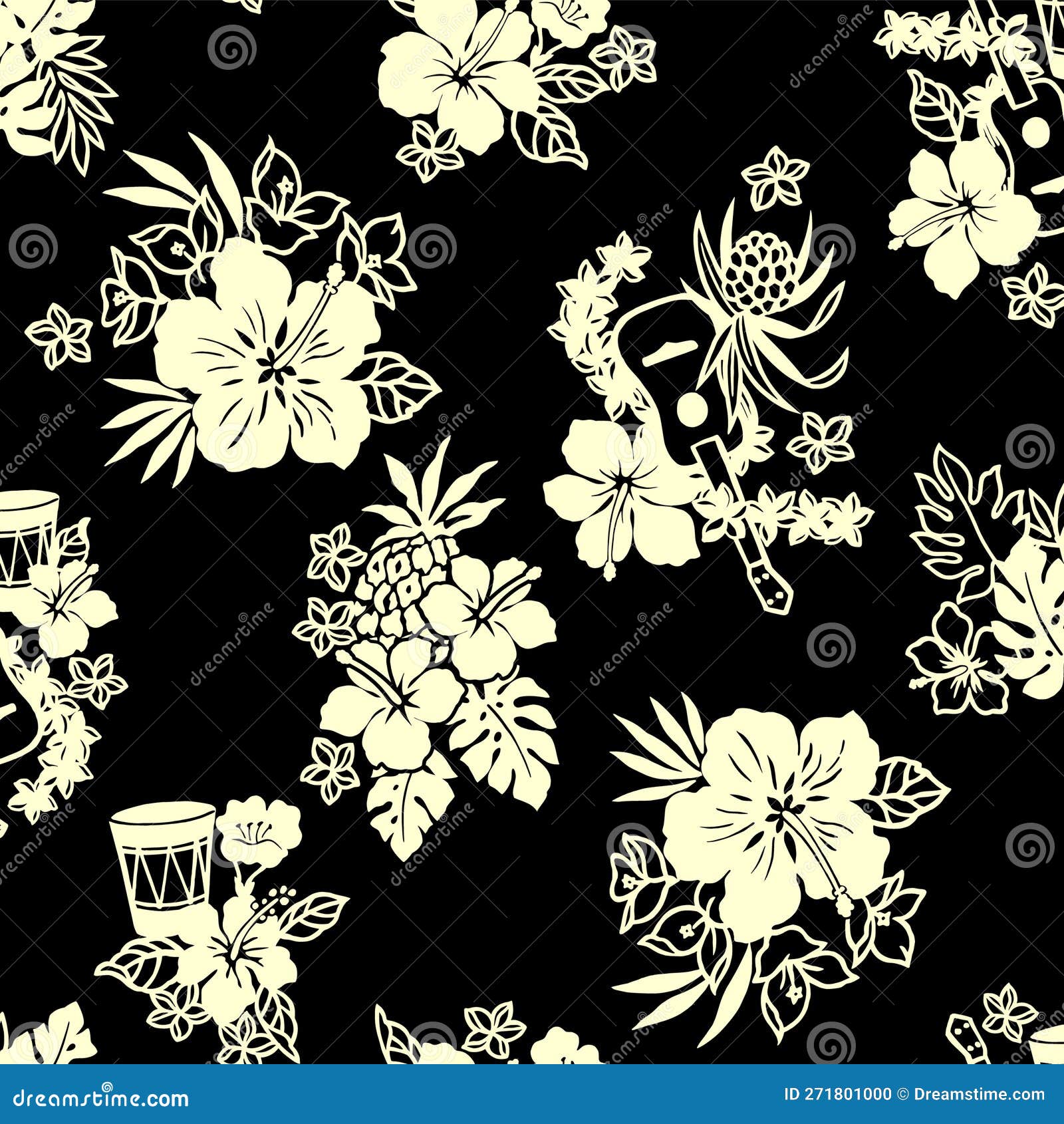 Cute and Simple Aloha Shirt Seamless Pattern, Stock Vector ...
