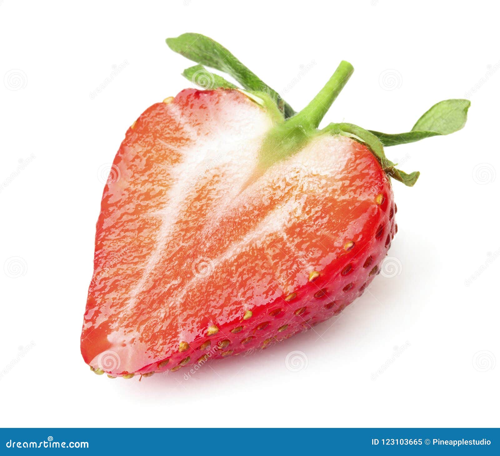 Half strawberry isolated stock image. Image of juicy - 123103665