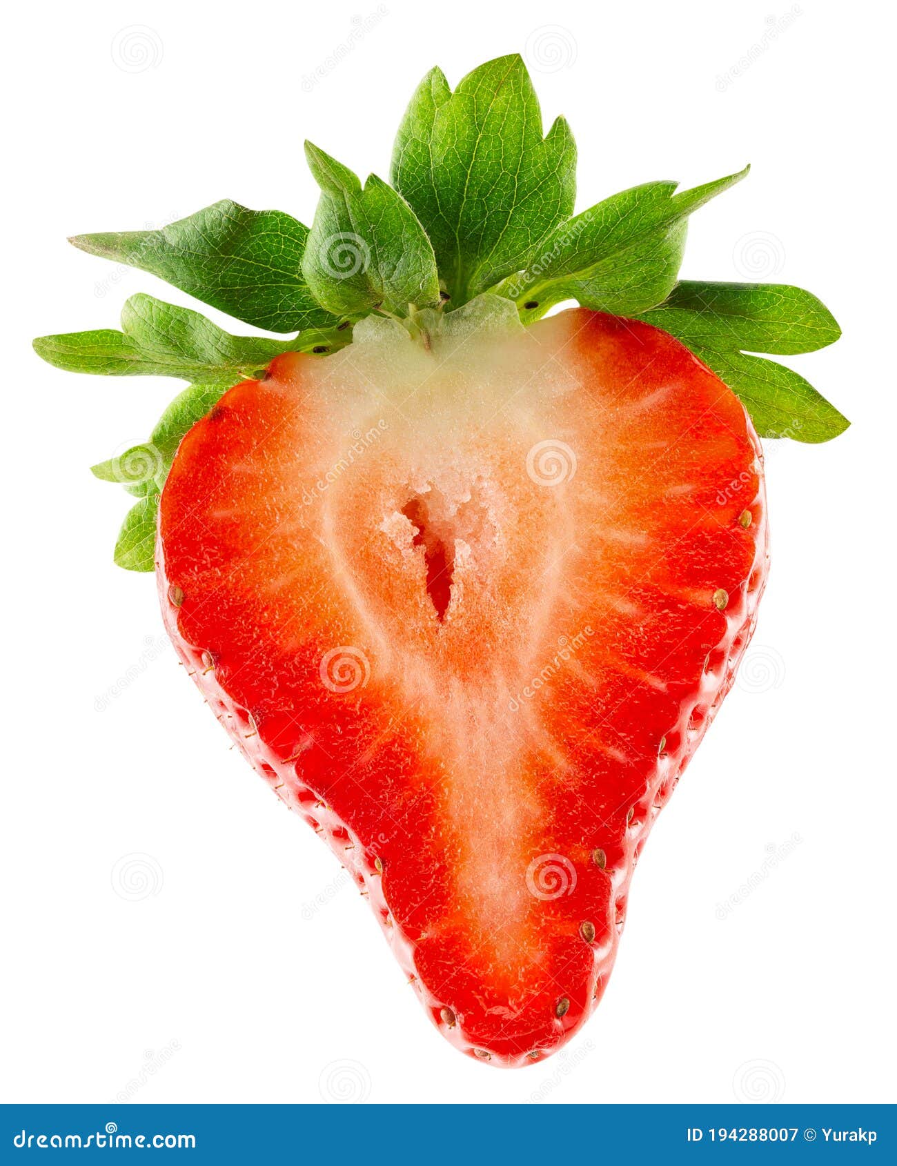 Half of Strawberry Isolated on a White Background Stock Image - Image ...