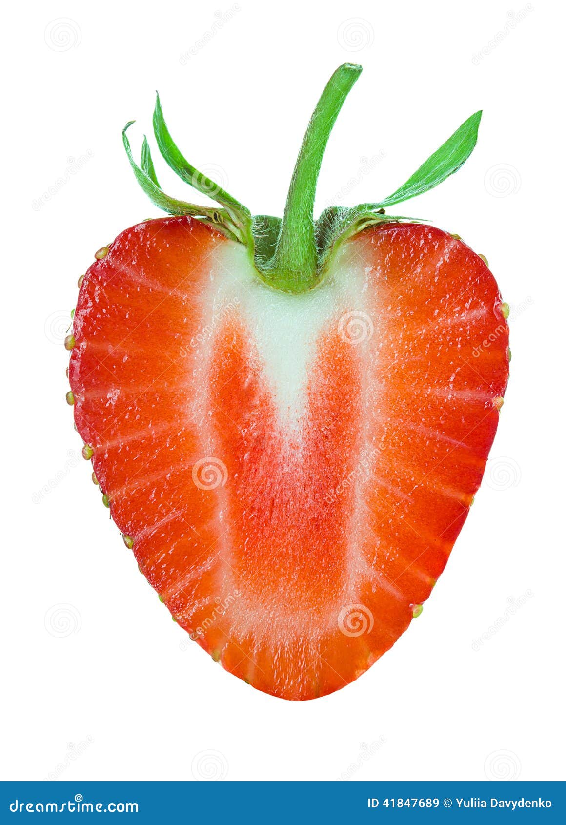 Half of Strawberry Isolated on White Stock Image - Image of macro ...