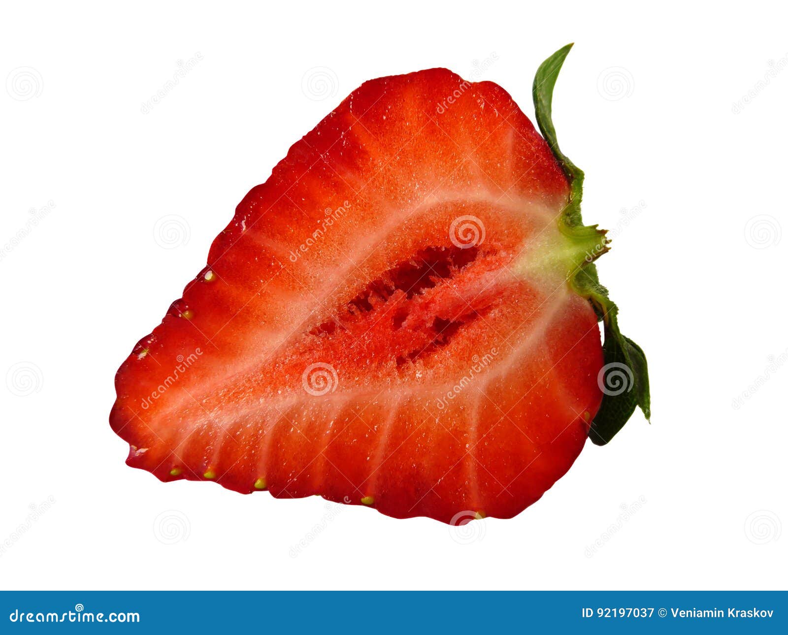 Half of Strawberry Isolated Stock Image - Image of green, tasty: 92197037