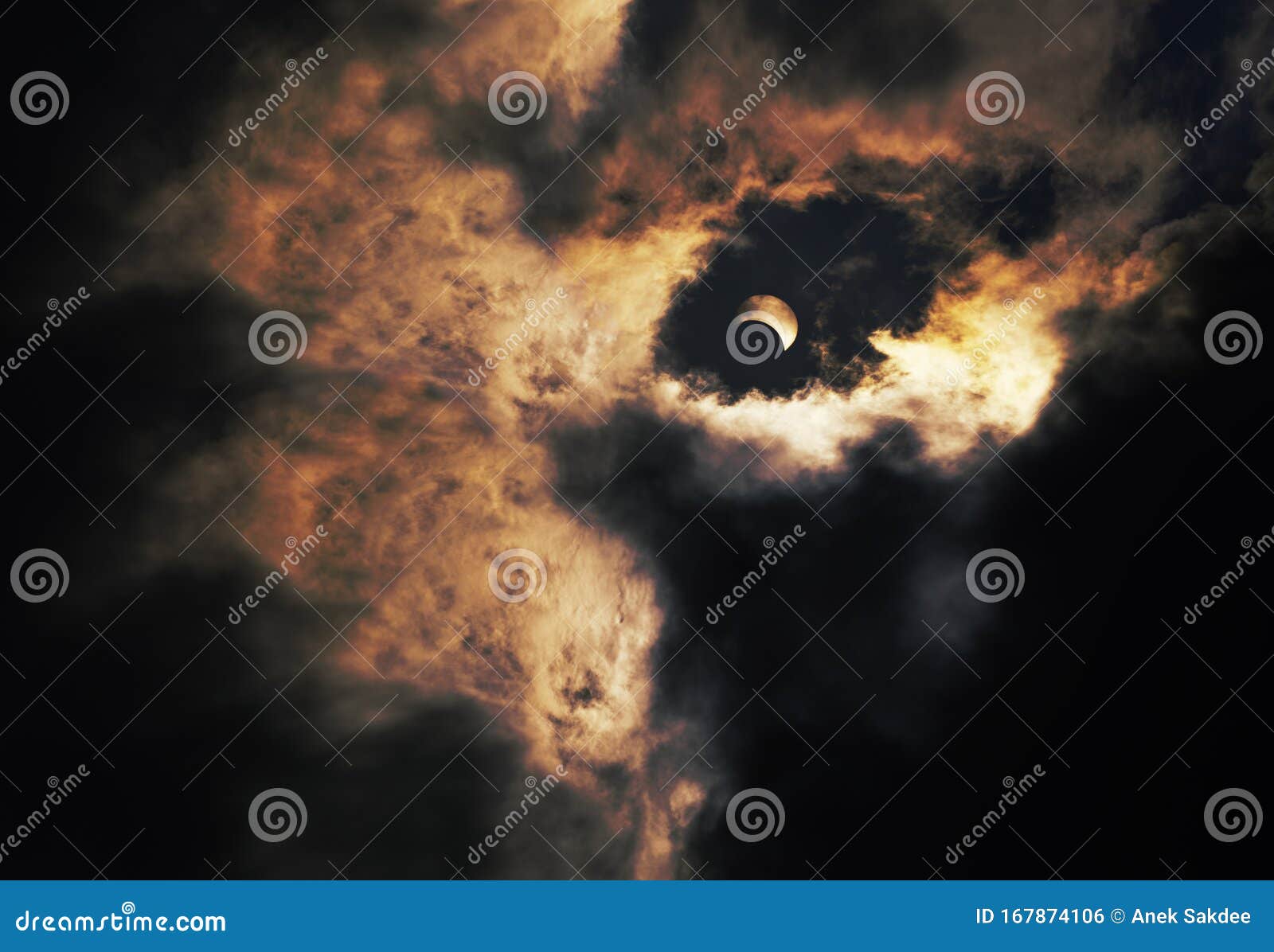 Half of the Sun Solar Eclipse Stock Photo - Image of flammable ...