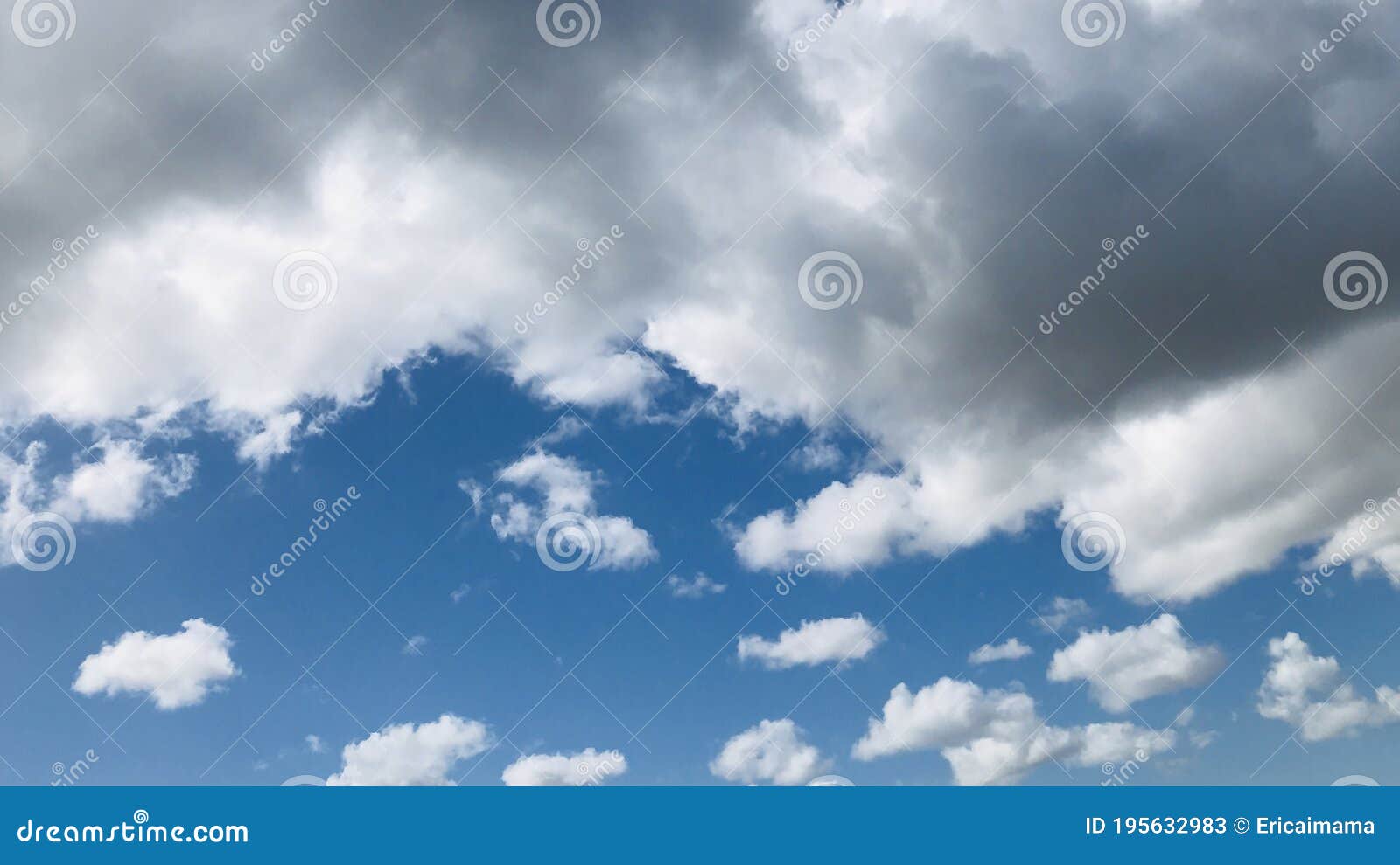 Half Sunny and Half Cloudy of the Blue Sky. Stock Image - Image of ...