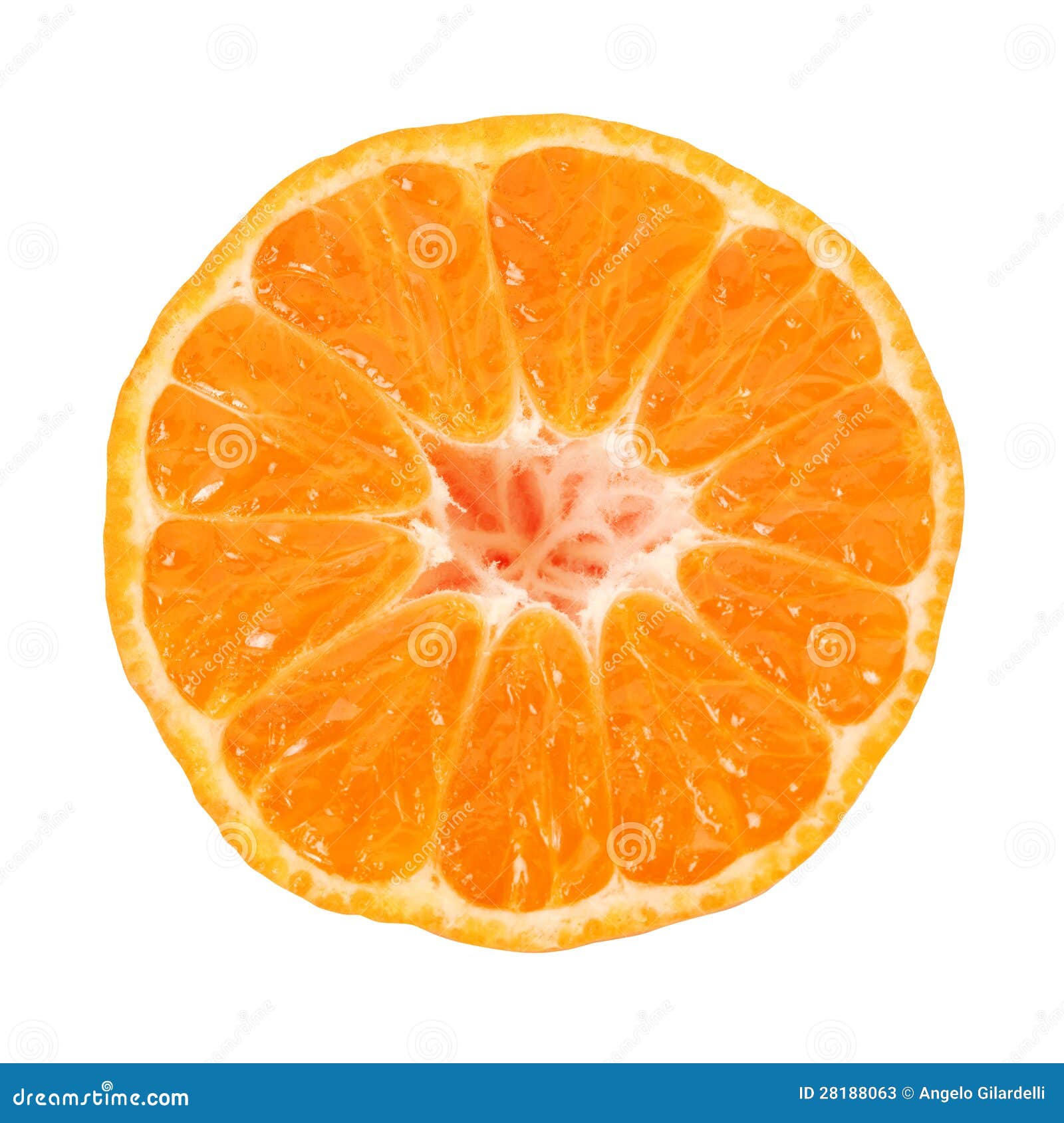 Half A Tangerine And Slices Isolated On A White Background Stock Photo ...