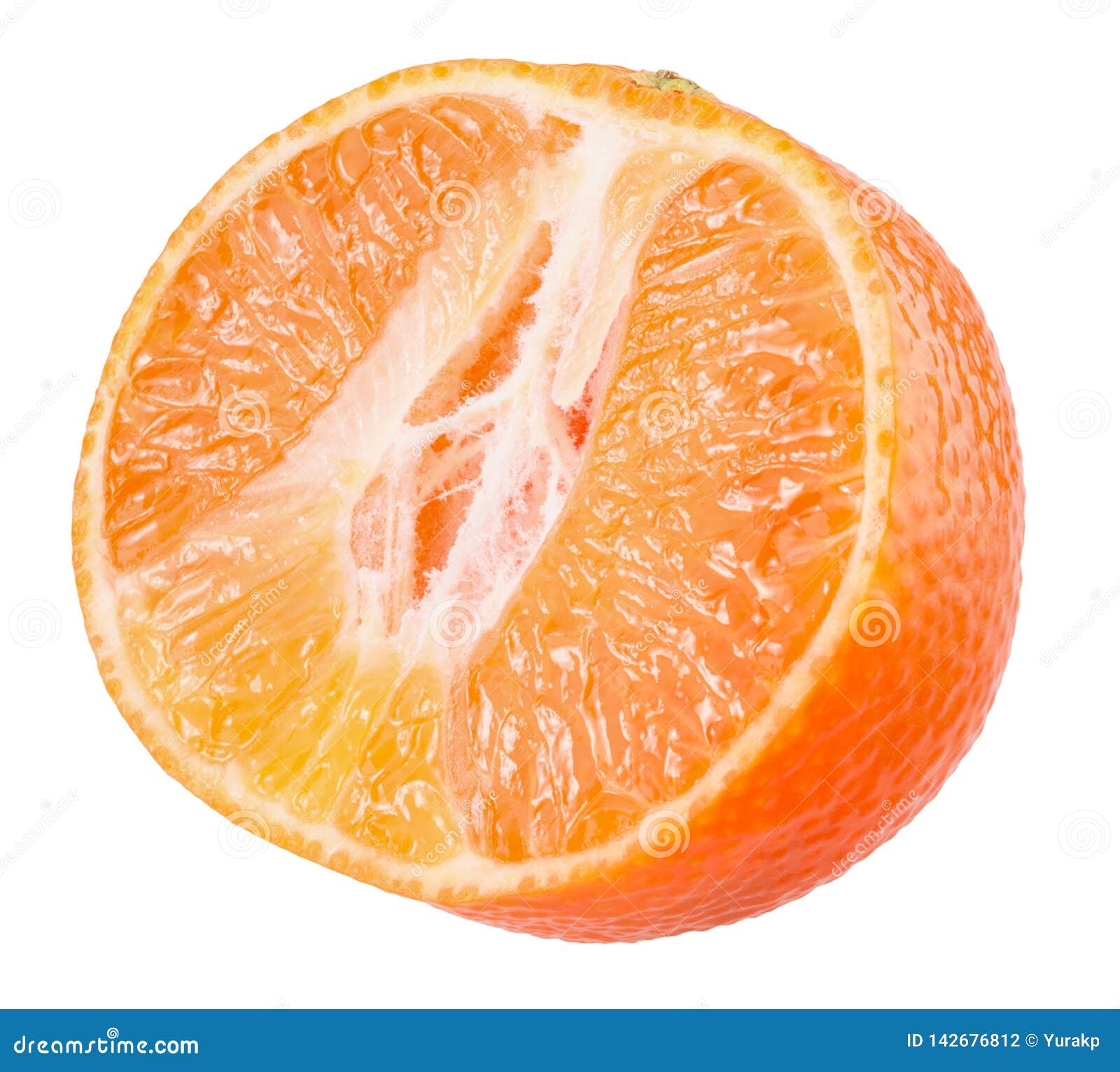 Half of Tangerine Isolated on a White Background Stock Photo - Image of ...