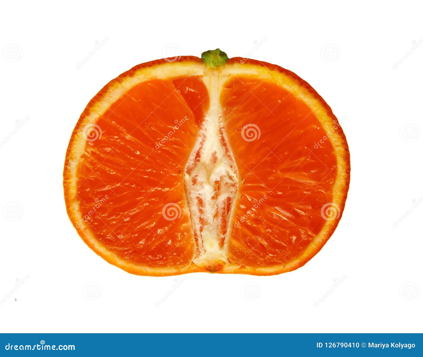 Half A Tangerine And Slices Isolated On A White Background Stock Photo ...