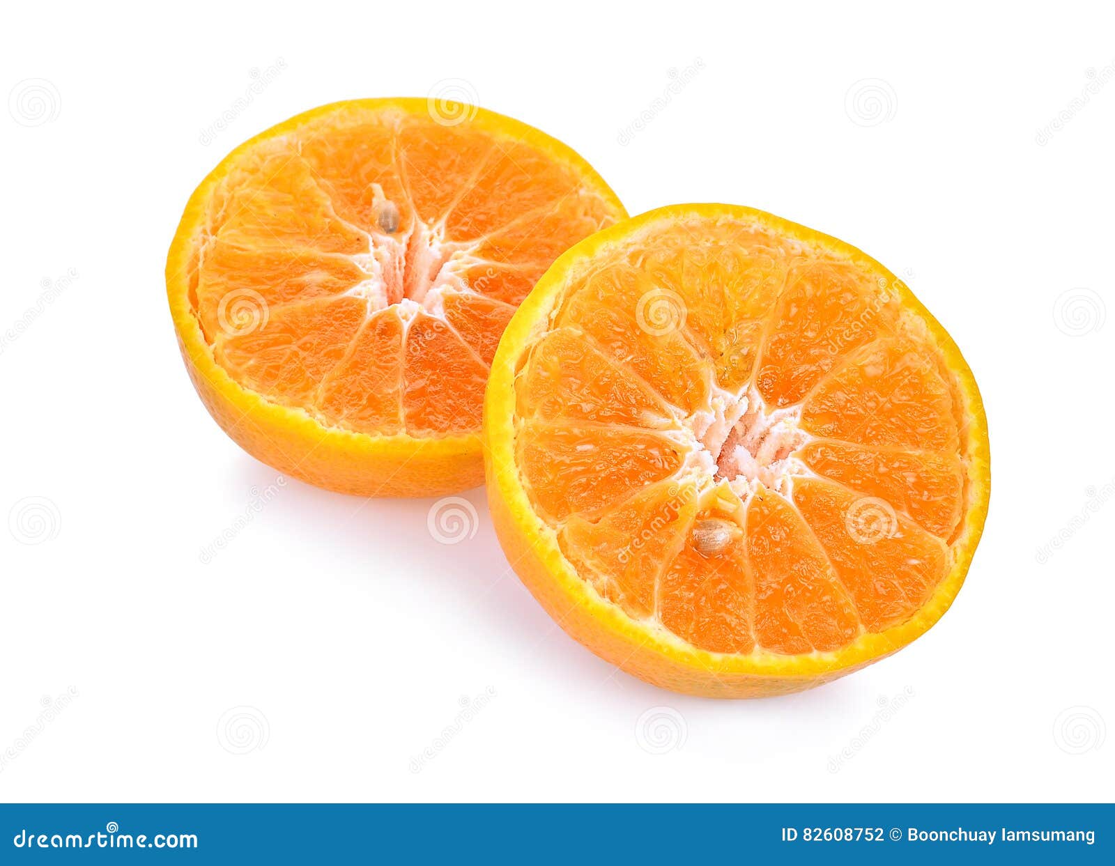 Half A Tangerine And Slices Isolated On A White Background Stock Photo ...