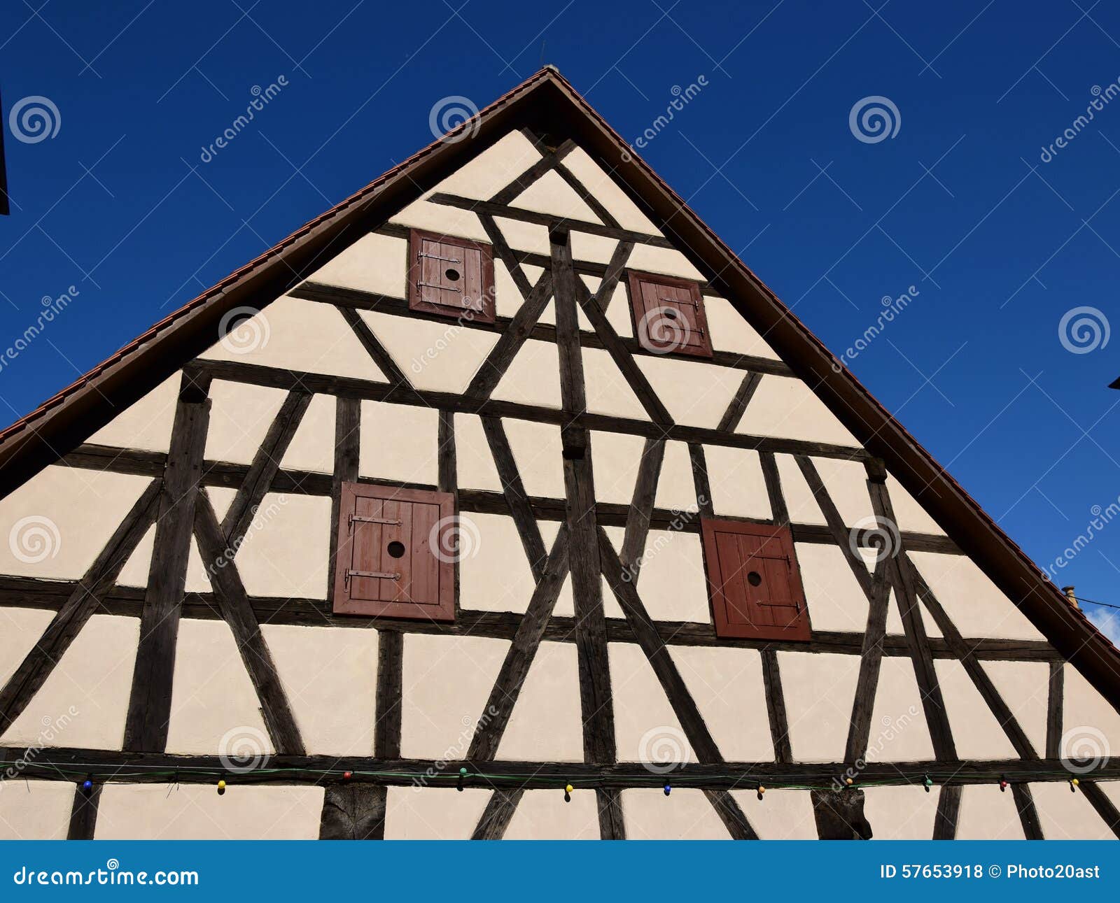 Half-timber gable stock photo. Image of german, germany - 57653918