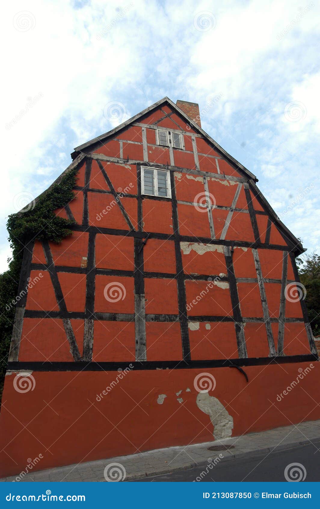 A Half Timbered Building or Timber Frame Construction Stock Photo ...