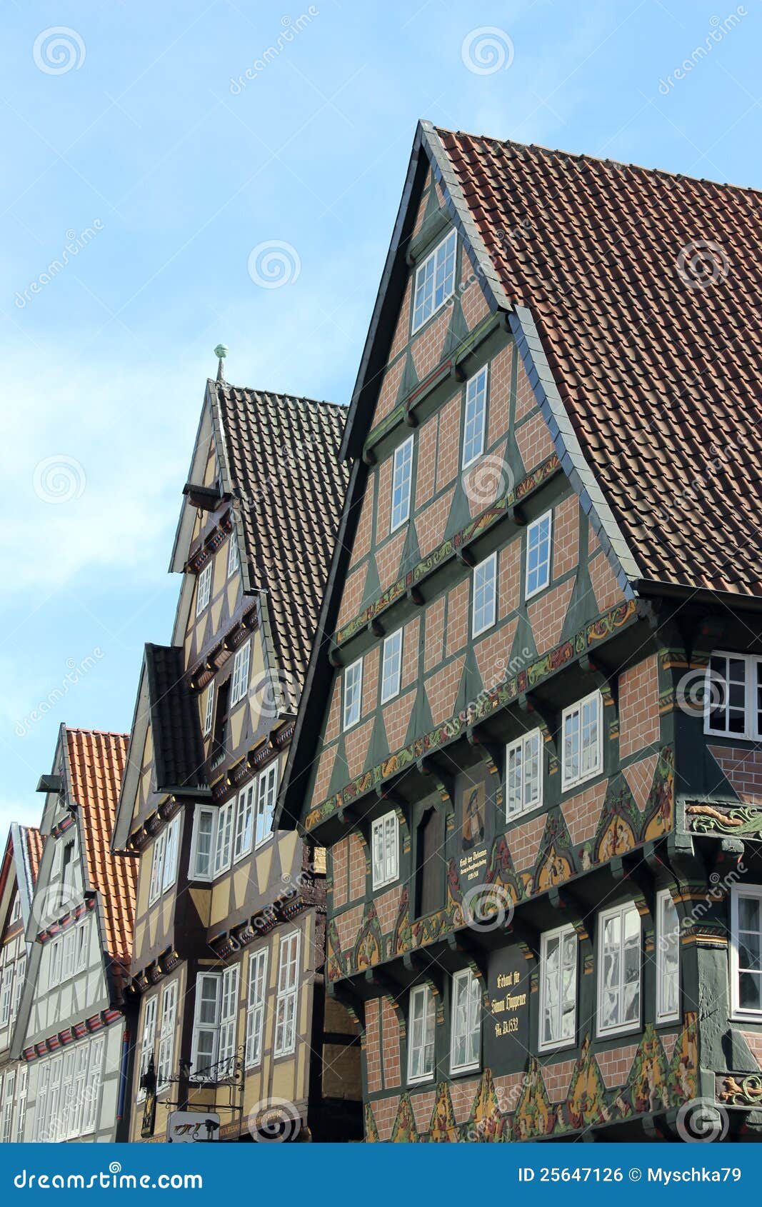 Half-timbered Buildings - Celle, Germany Stock Photo - Image of facade ...