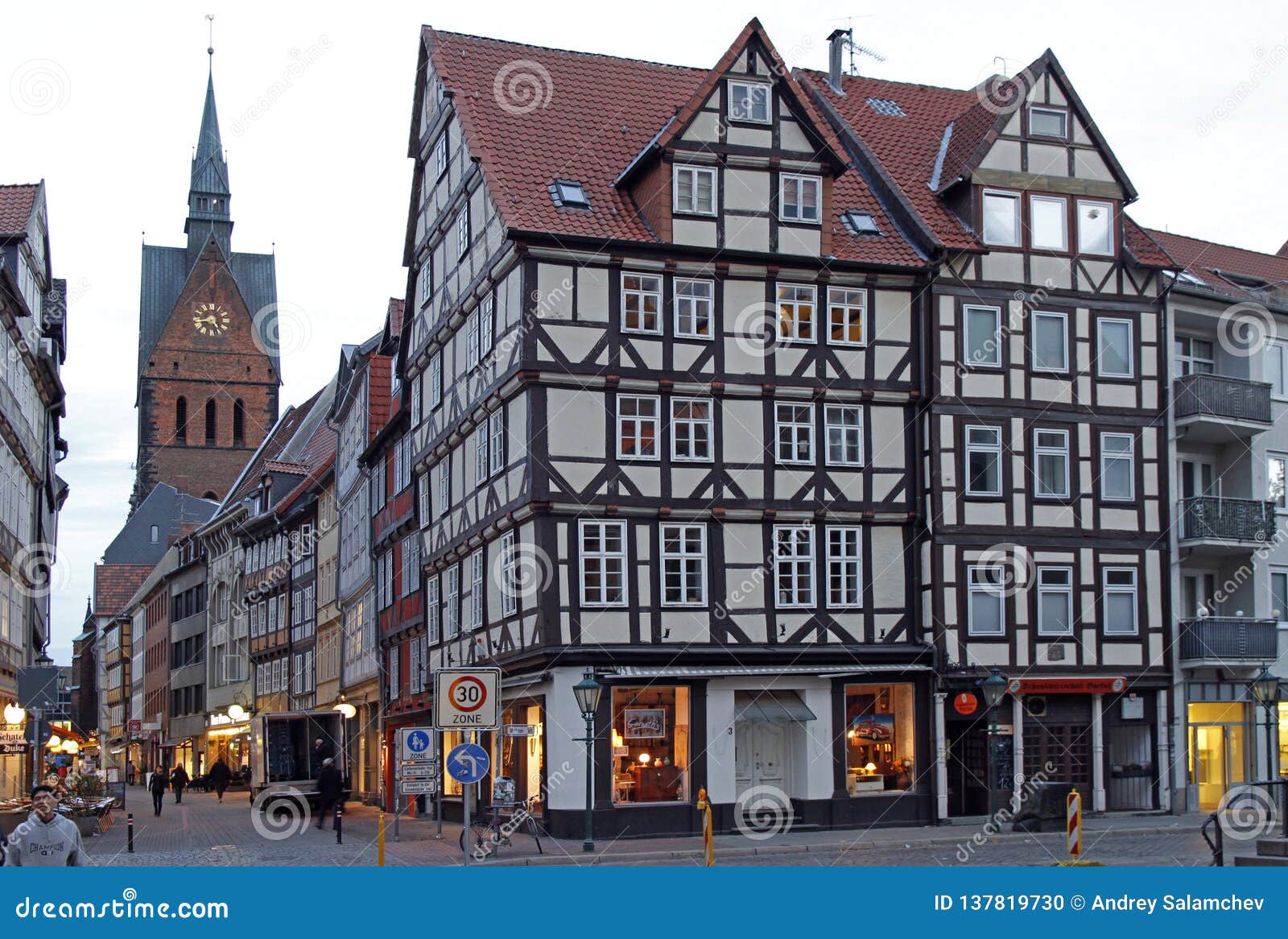 Half-timbered Buildings of Old Town in Hannover Editorial Image - Image ...