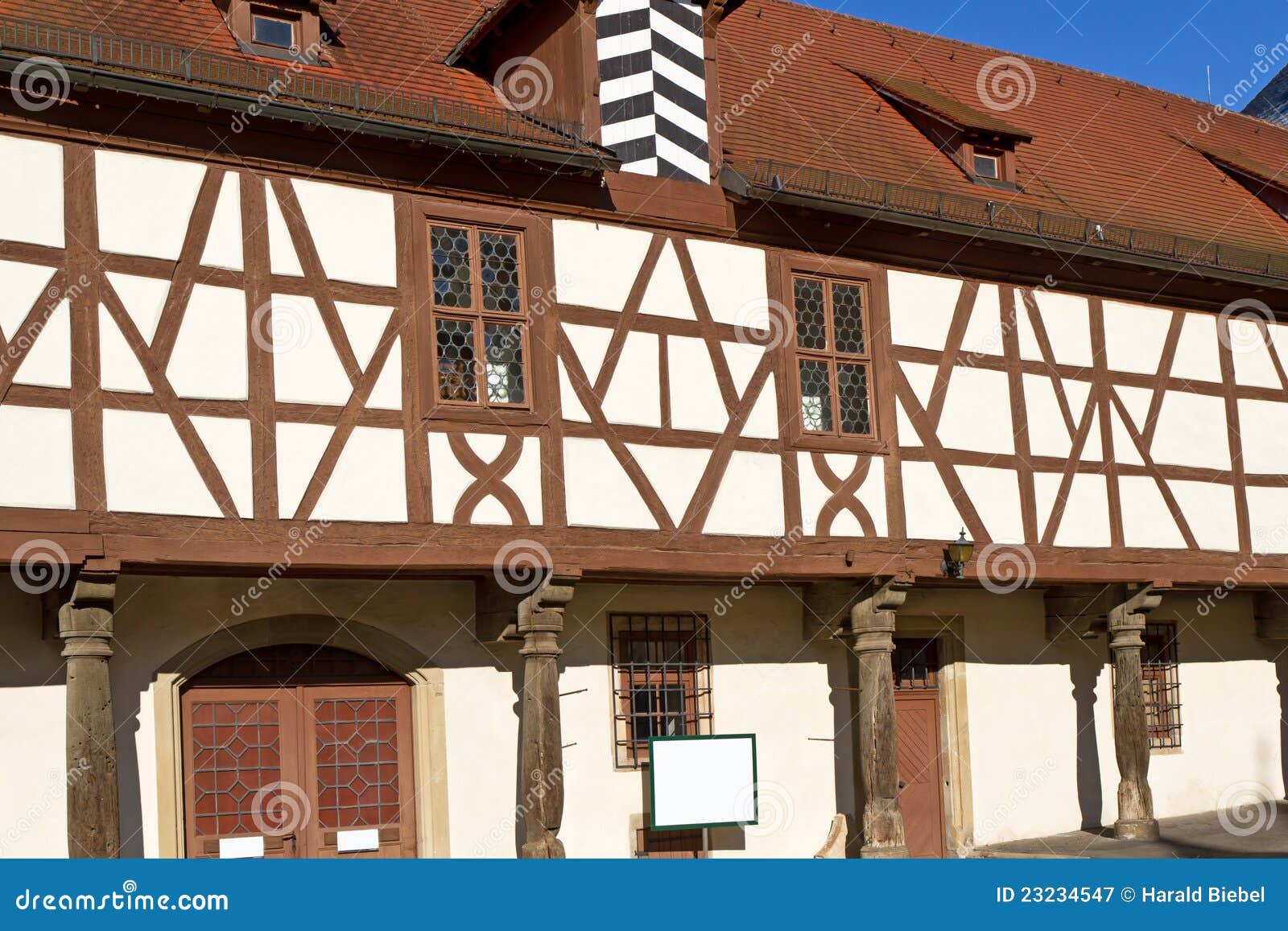 Half-timbered facade stock image. Image of framing, window - 23234547