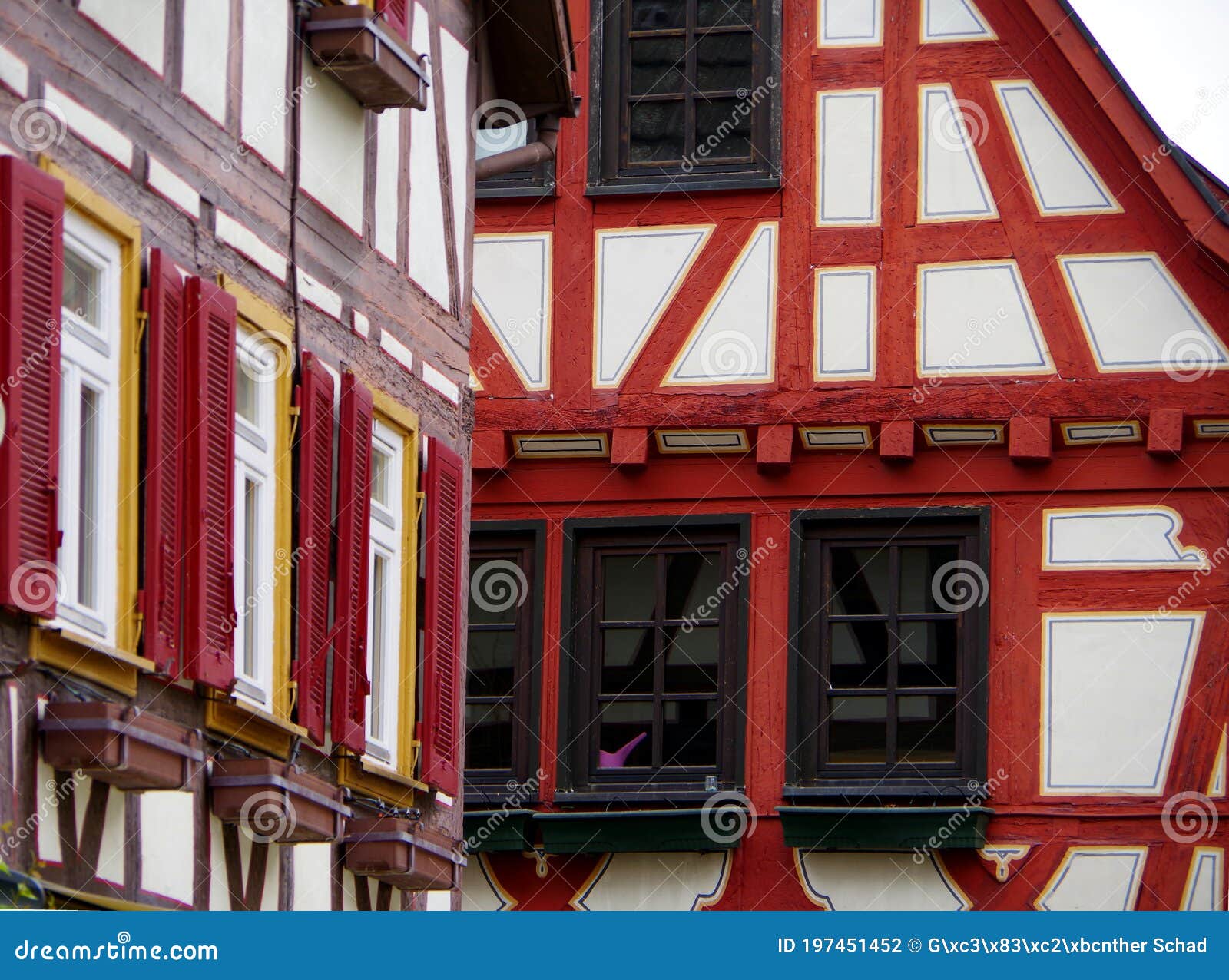 Parts of 2 Very Beautifully Renovated Half-timbered Houses Stock Photo ...