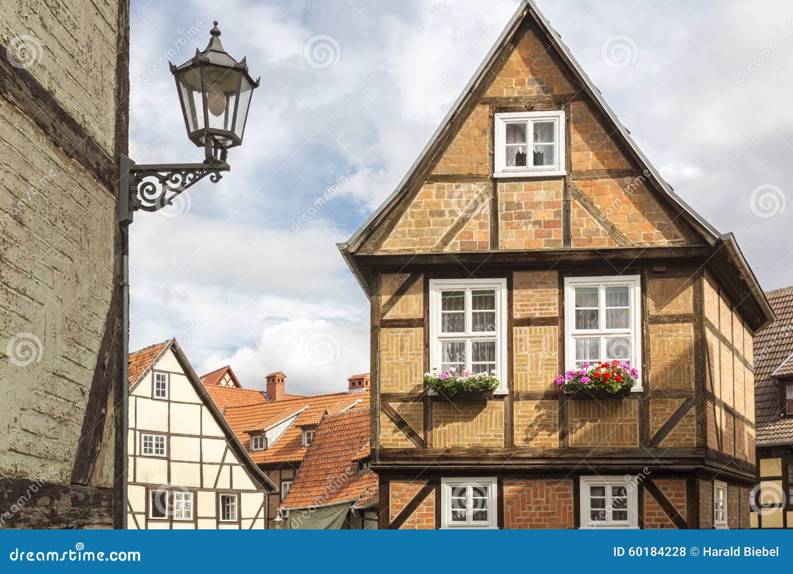 Half-timbered House in Quedlinburg, Germany Stock Photo - Image of ...