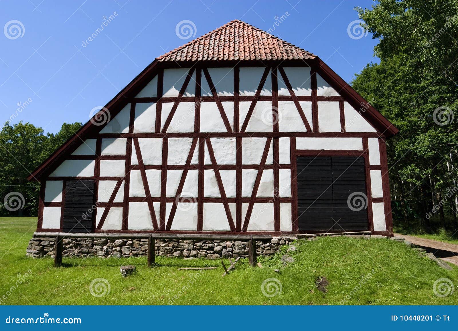 Half timbering barn stock image. Image of facade, farming - 10448201