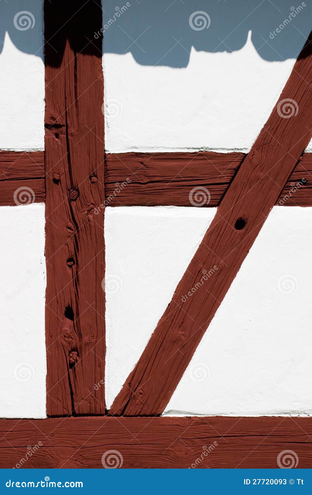 Half-timbering Tower With Verdigris Roof On Red Tile Building Royalty ...