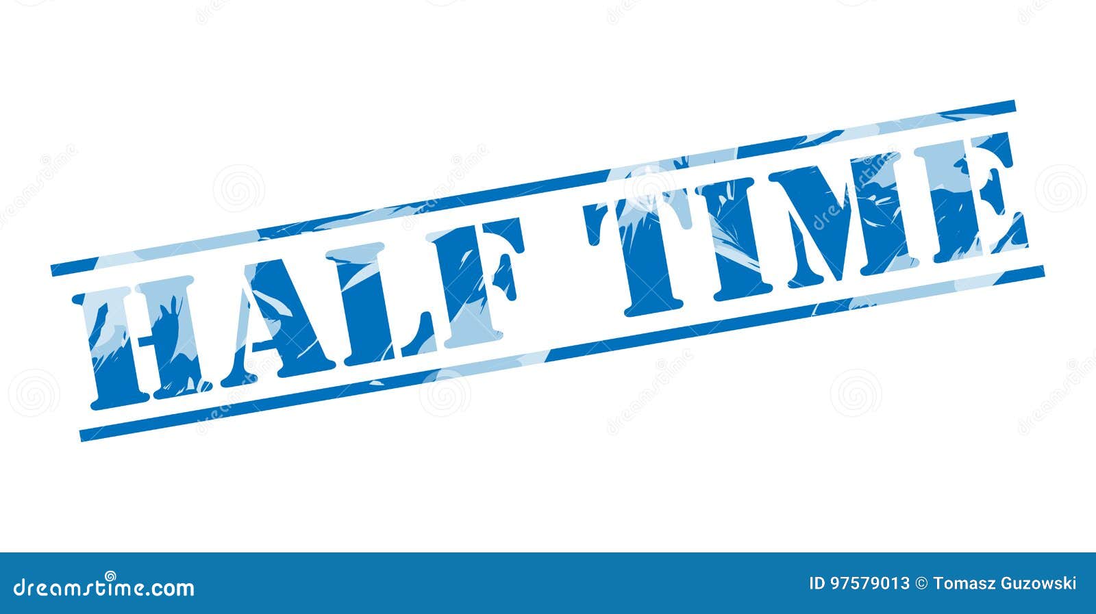 Half time blue stamp stock illustration. Illustration of time - 97579013